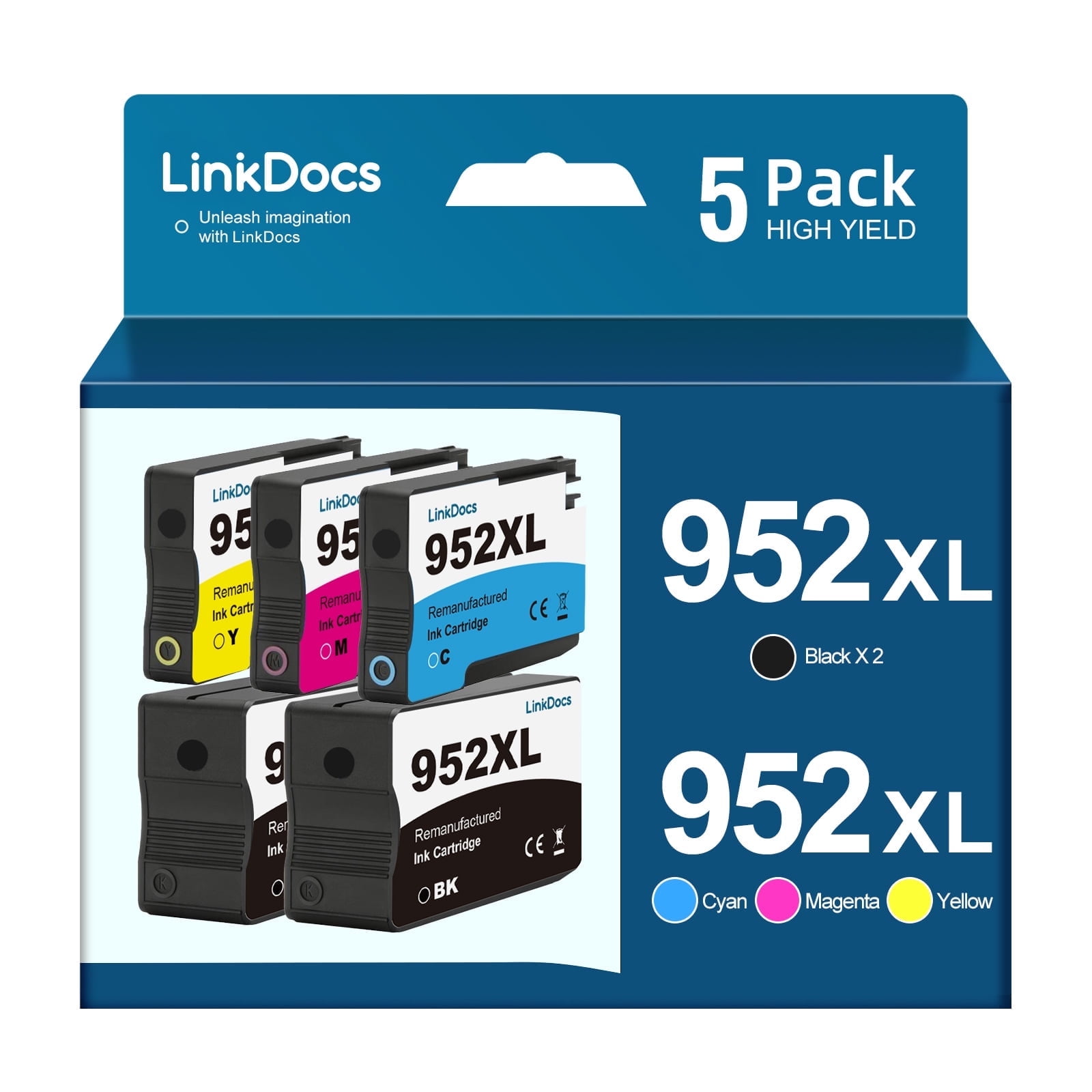 952XL Compatible 952 952XL Ink Cartridges with Upgraded new chip used ...