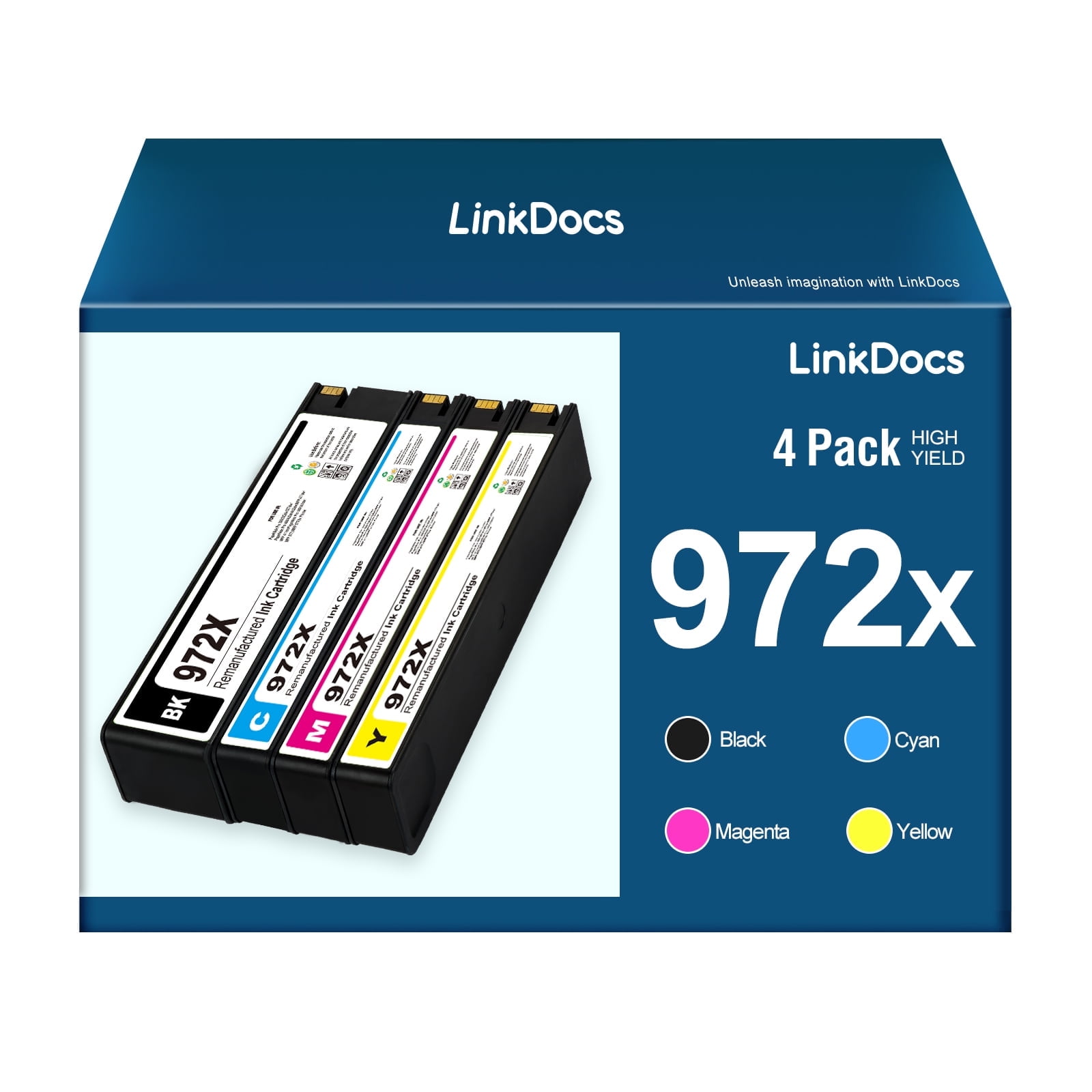 972X Compatible 972X Ink Cartridges (4 Pack Combo) to used with ...
