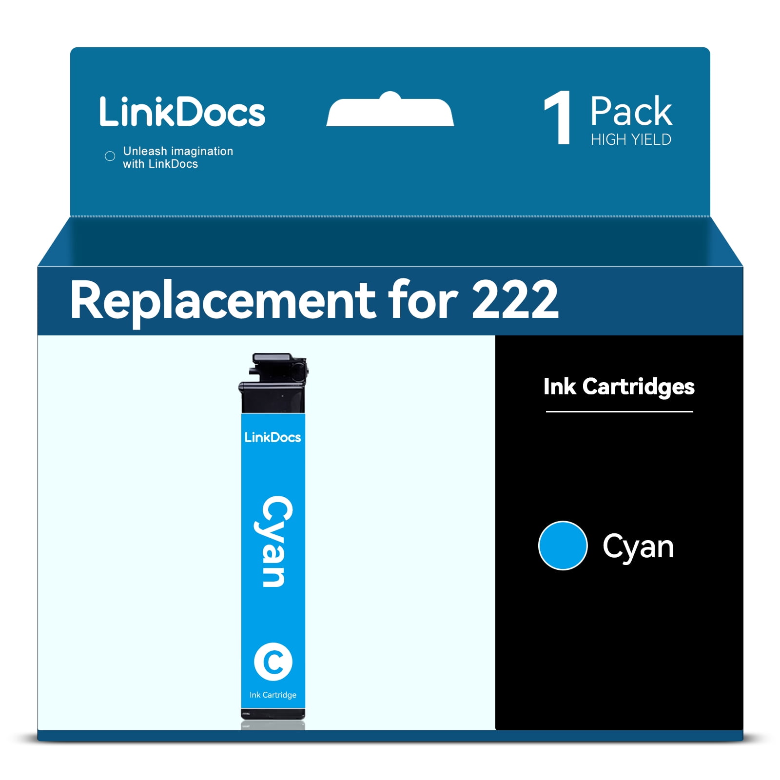LinkDocs Ink Replacement for Epson 222 222XL T222 T222XL Ink Cartridges ...