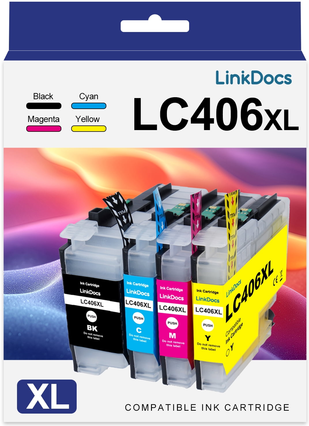 LinkDocs LC406XL Compatible Ink Cartridges for Brother MFC Series ...