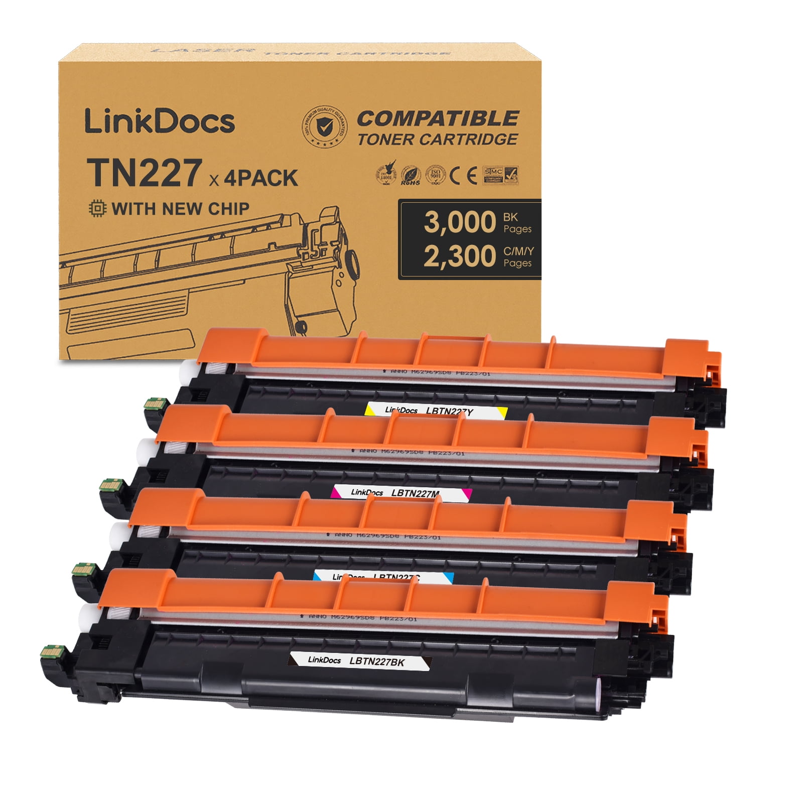 LinkDocs TN227 High Yield Compatible Toner Cartridge Replacement for ...