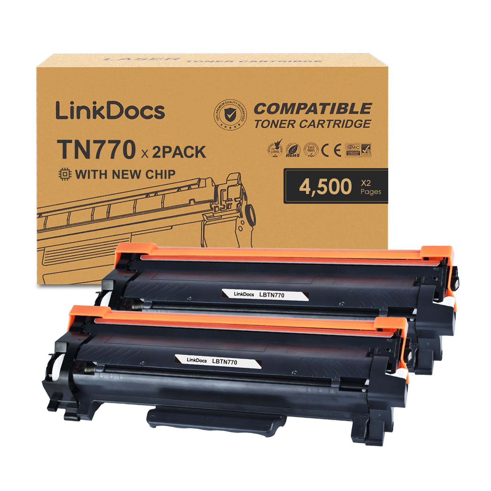 LinkDocs TN770 Extra High Yield Toner Cartridge Replacement for Brother ...