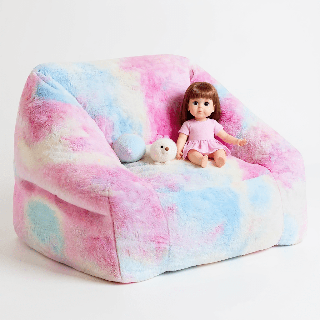 LinkRomat Bean Bag Chairs for Kids, 27" Modern Rainbow Colors Beanbag ...
