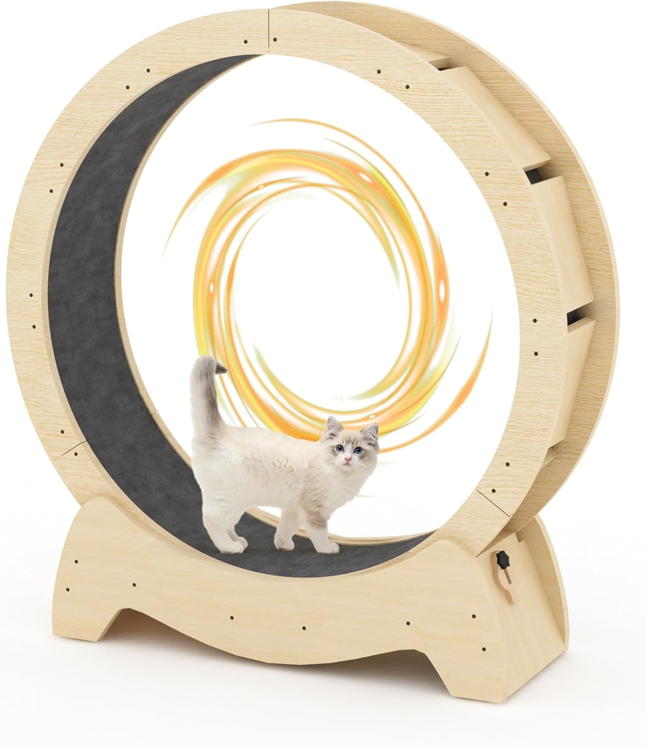 LinkRomat Cat Exercise Wheel Indoor Treadmill, Quiet Large Cat Running ...