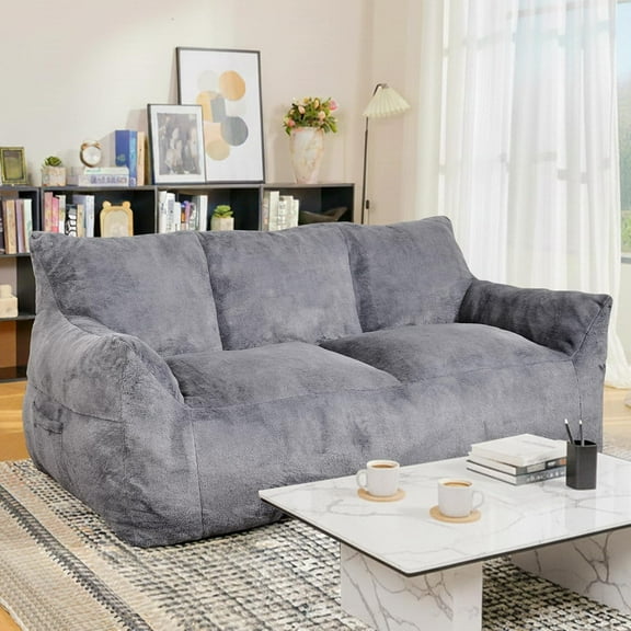 67” Cloud Couch Sofa 2 Seater Comfy Upholstered Loveseat Floor Sofa ...