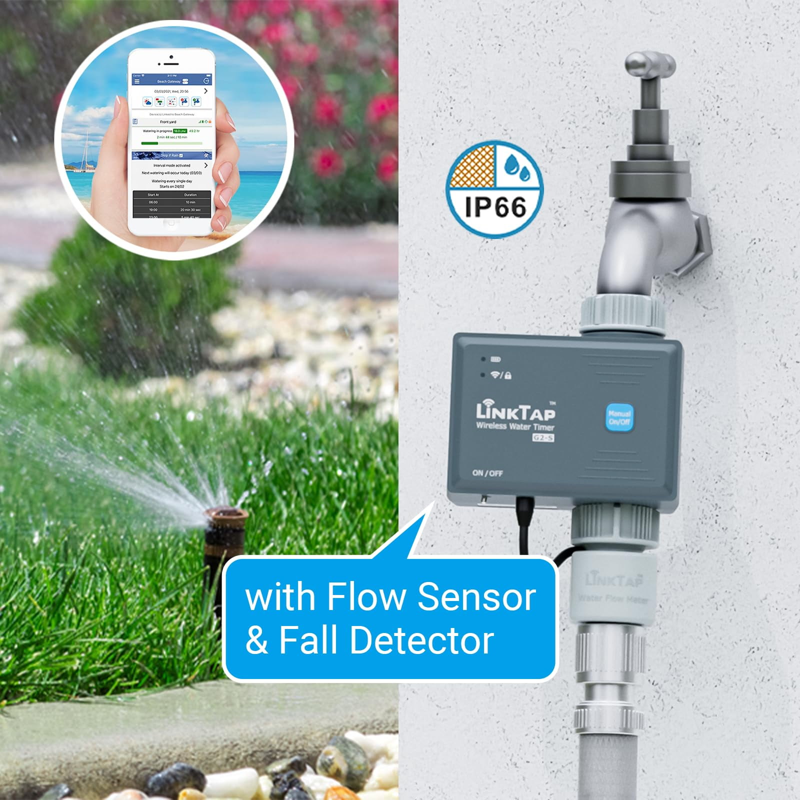 LinkTap G2S Smart Hose Timer | Requires Gateway | Irrigation by Weather ...