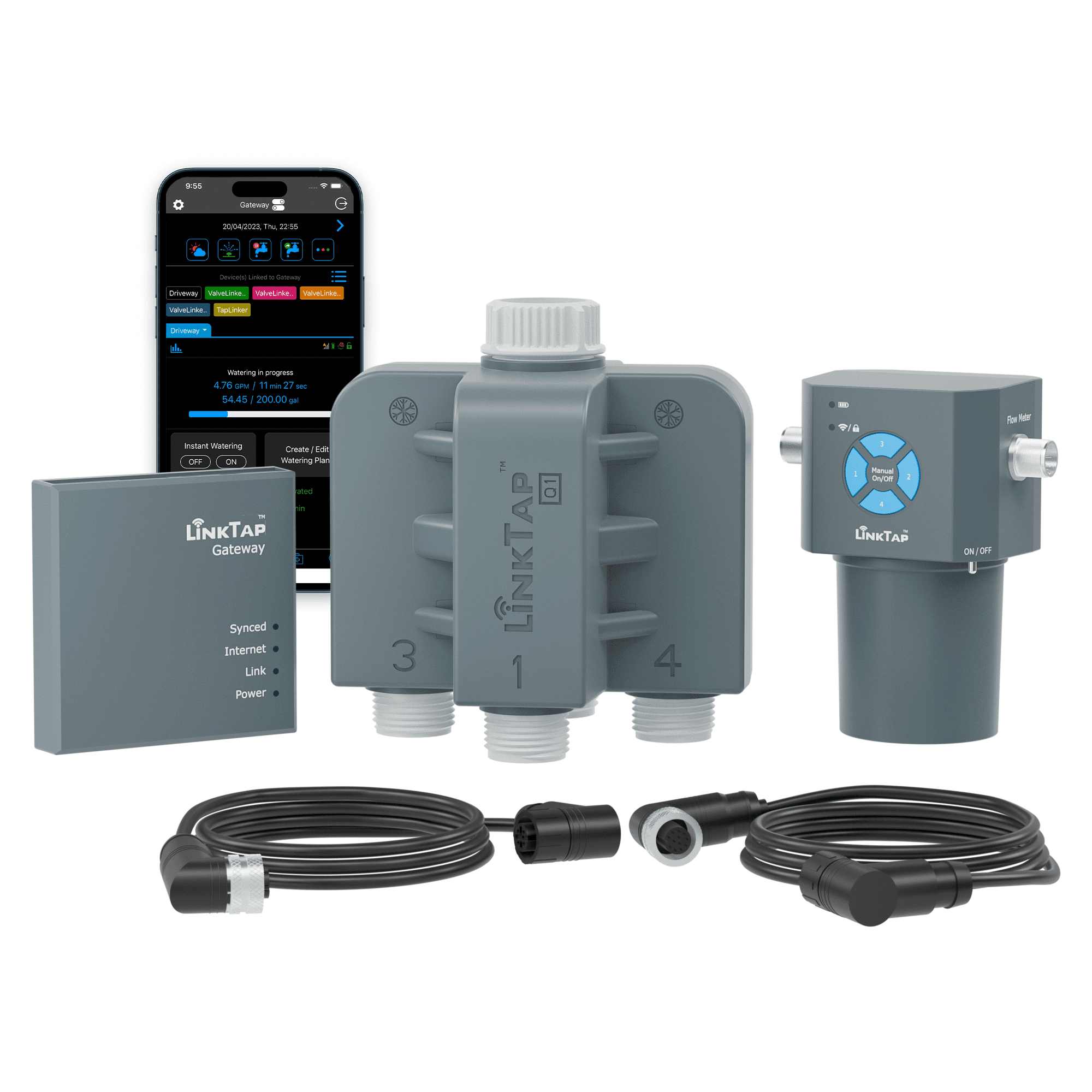 LinkTap Q1 4-Zone Smart Hose Timer Kit, Equals 4 G2S or 2 D1 Water ...