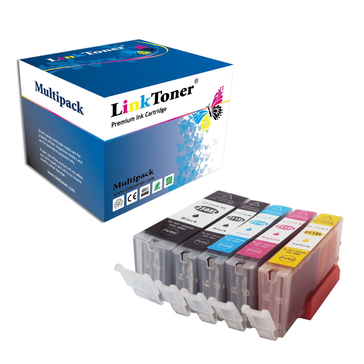 LinkToner Pro Compatible Canon Pixma Ink Cartridges PGI-250XL, CLI ...