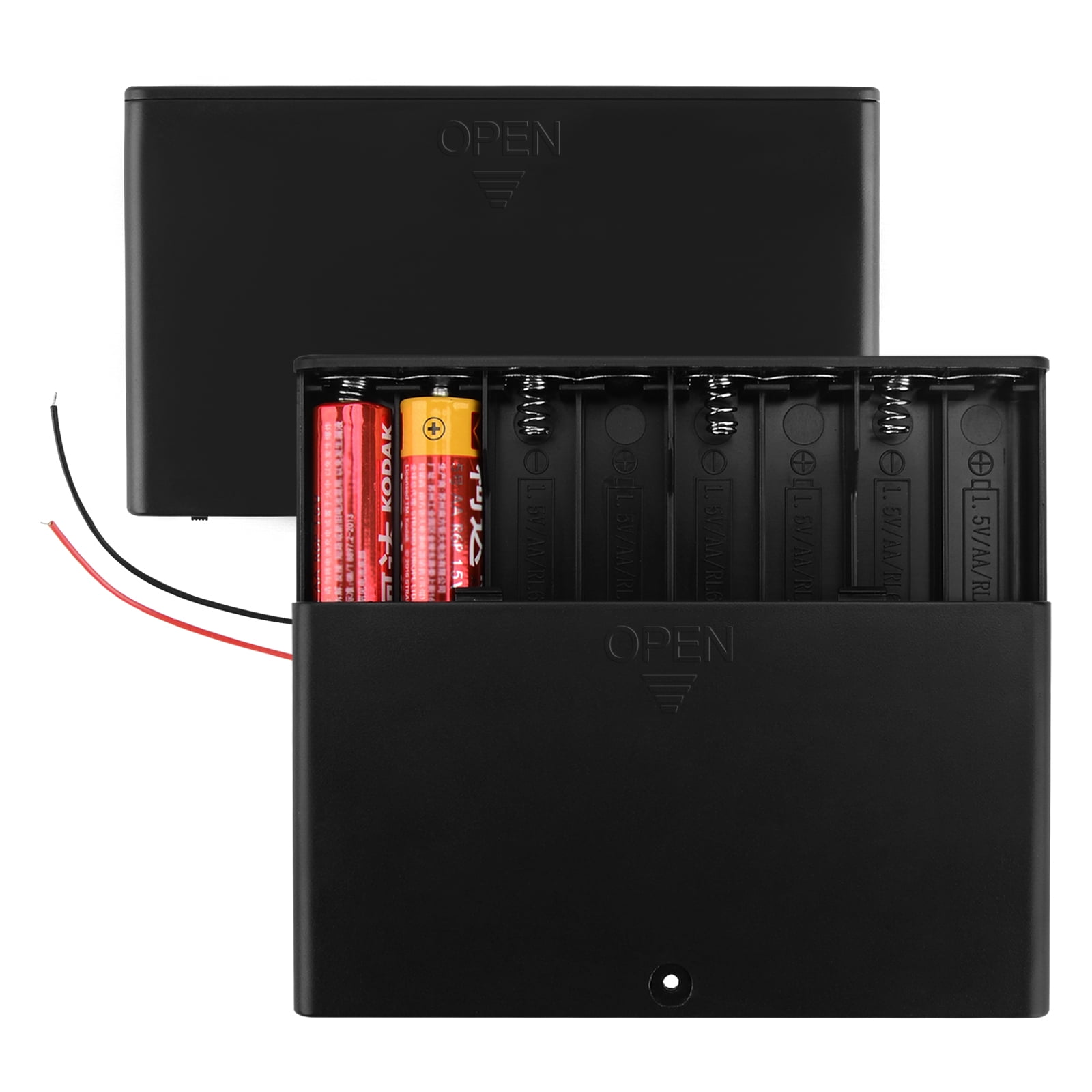Linkidea 12v Battery Case with Switch, 8 x AA 12V Batteries Holder Box ...
