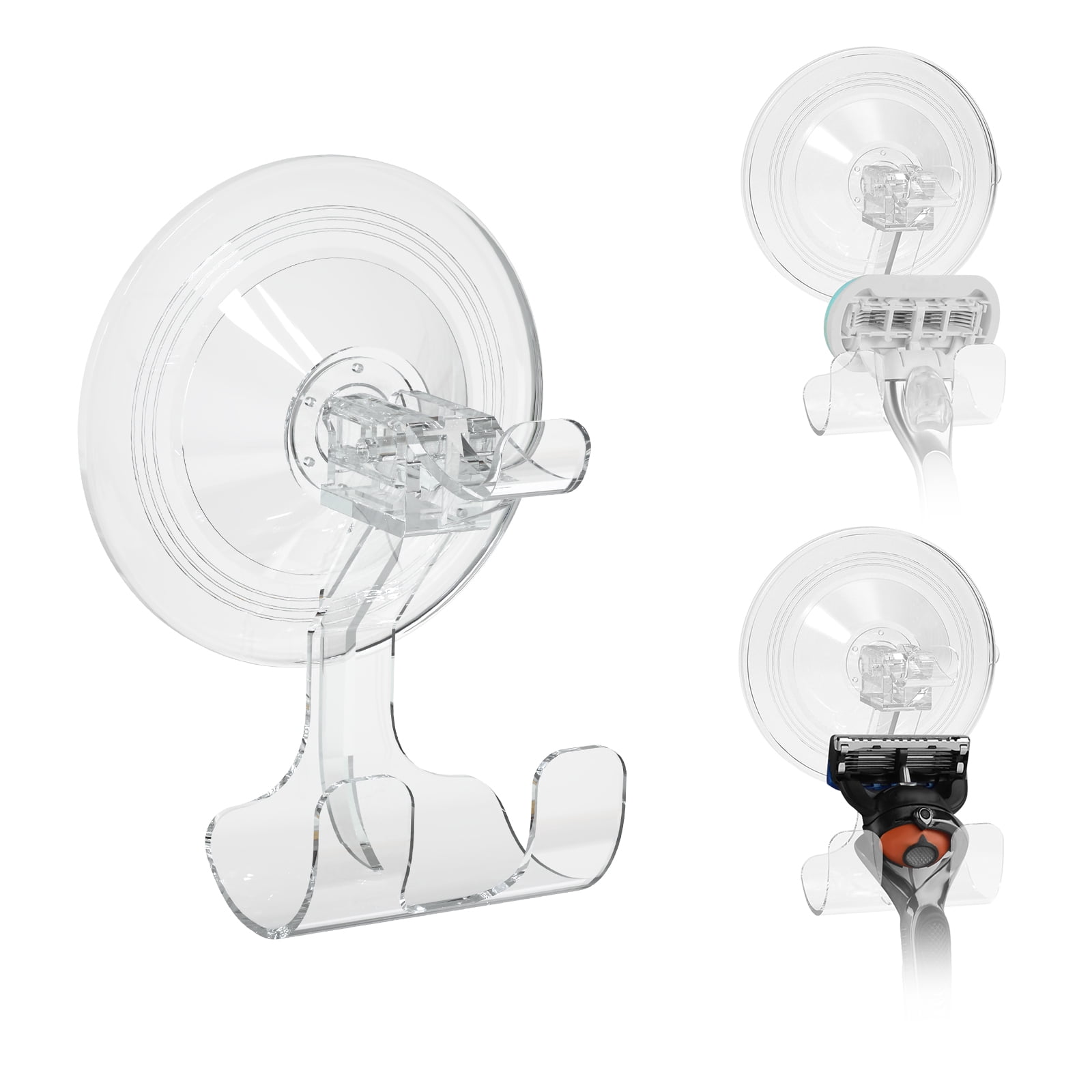 Linkidea 3 Pack Razor Holder for Shower, Wall Mounted Suction Cup ...