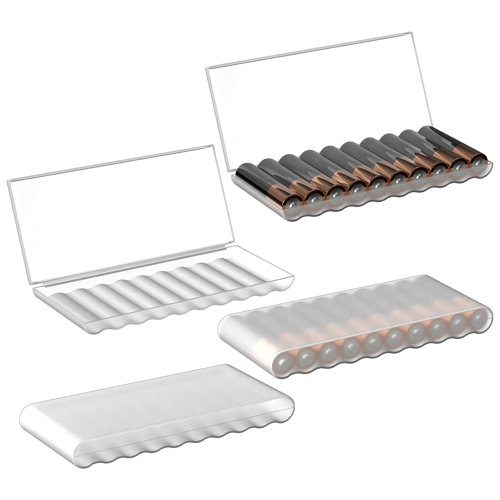 Linkidea 4 Pack Waterproof AAA Battery Organizer Cases, Compact ...