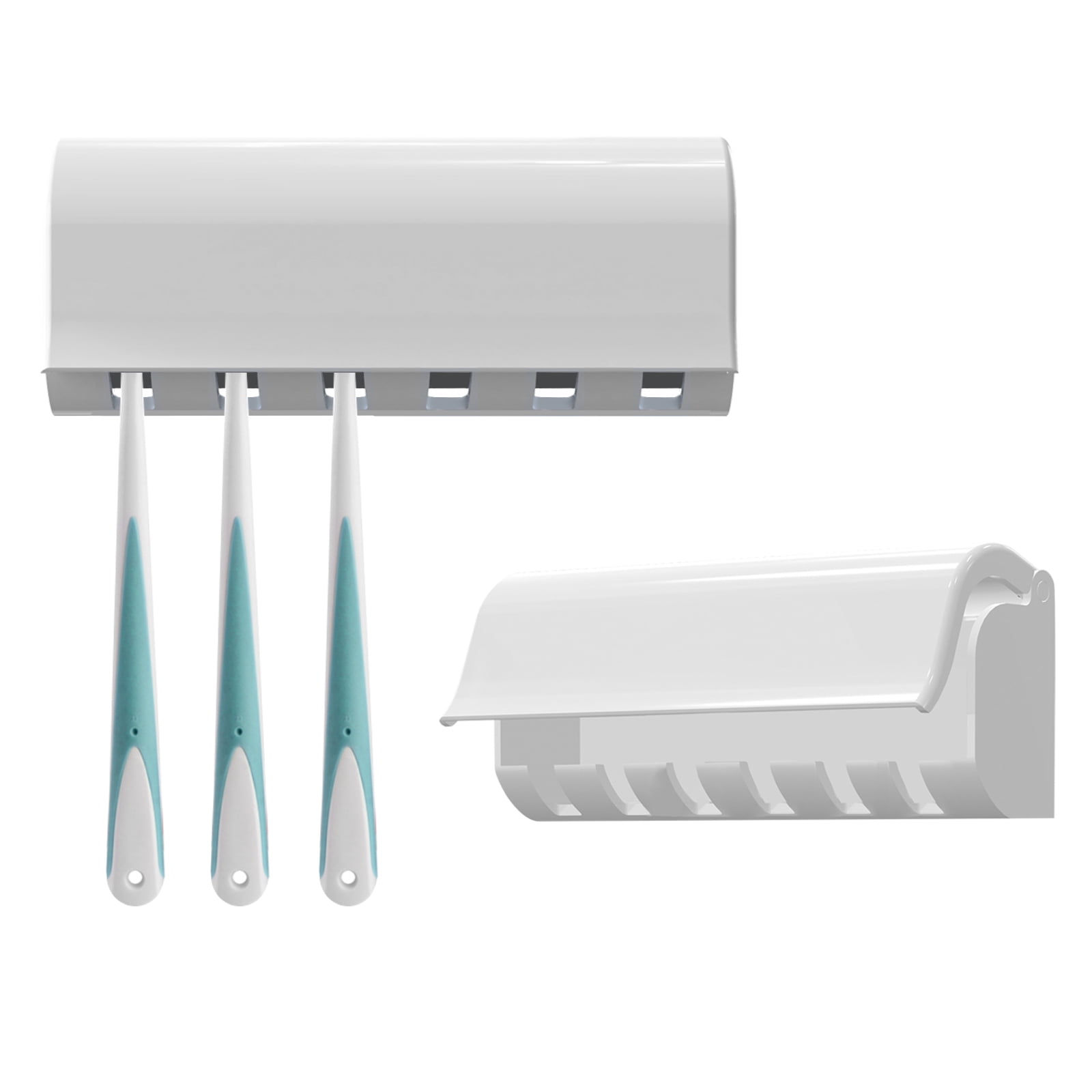 Linkidea 6 Slots Toothbrush Holder Wall Mounted, 2 Pack RV Toothbrush ...