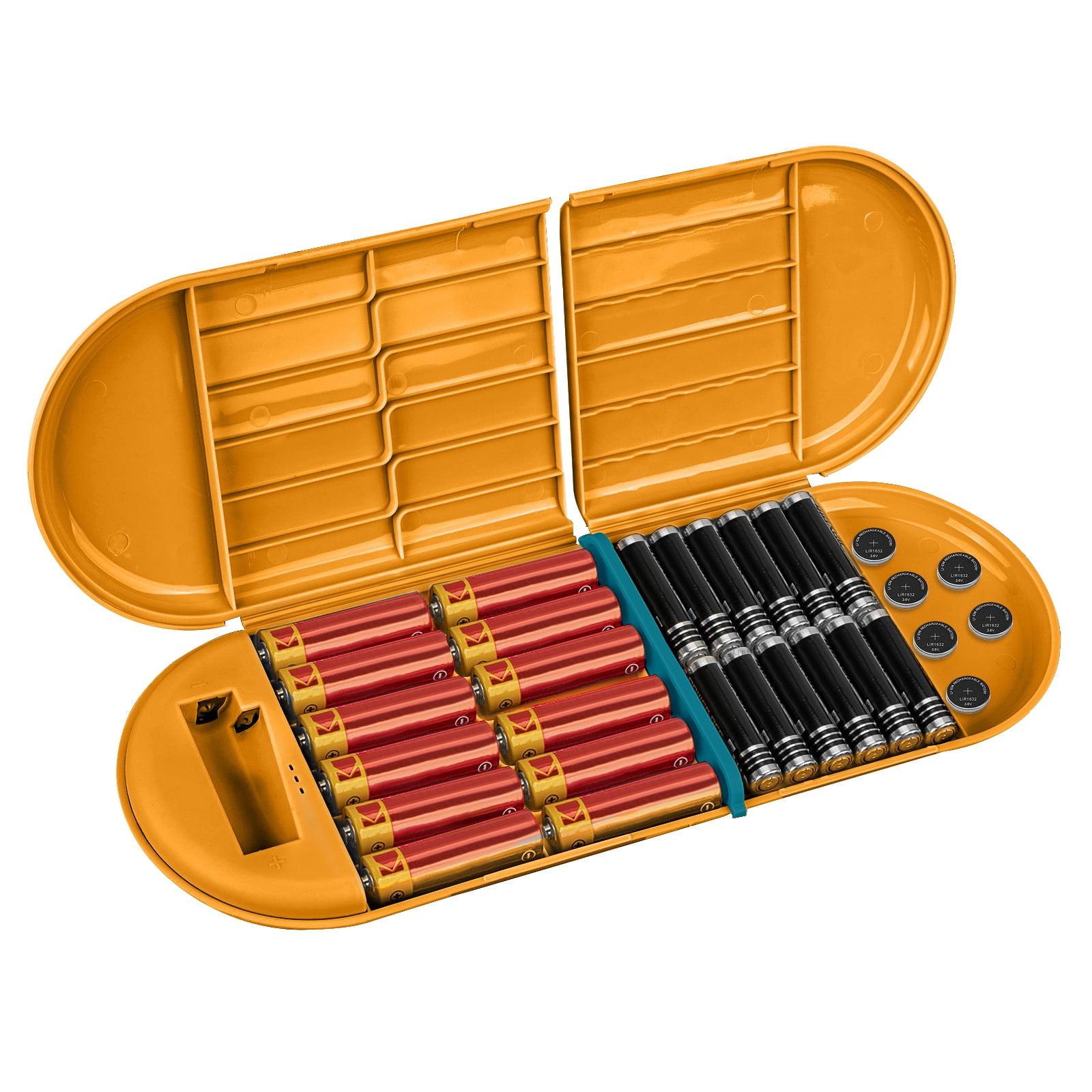 Linkidea Battery Storage Case with Tester, Portable Batteries Case ...