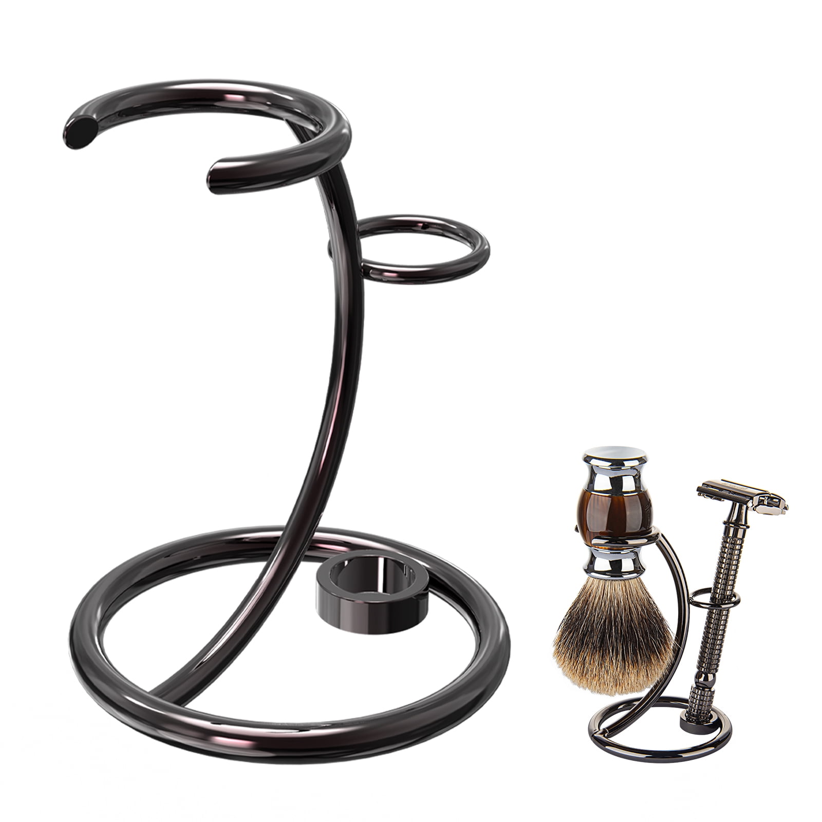 Linkidea Shaving Brush Stand, Stainless Steel Safety Razor Holder ...