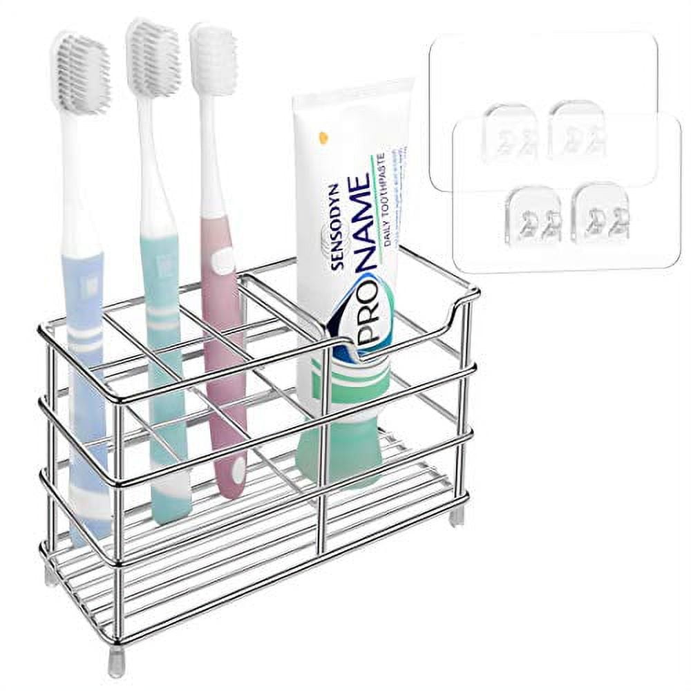 Linkidea Toothbrush Holder for Shower, Bathroom, Stainless Steel Tooth ...