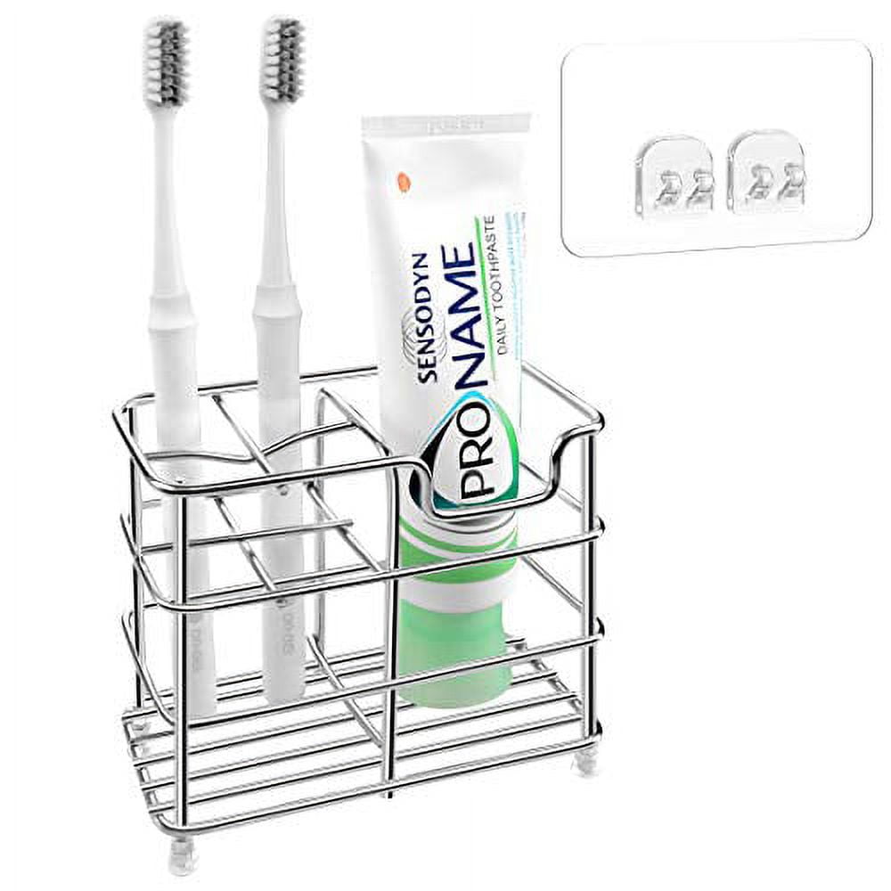 Linkidea Wall Mount Toothbrush Holder for Bathroom, Stainless Steel ...
