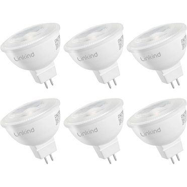 Light Blue™ (4 Pack) LED 6-Watt MR16 Bi-pin GU5.3 Base, 50W Equivalent, Non-Dimmable High Power ...