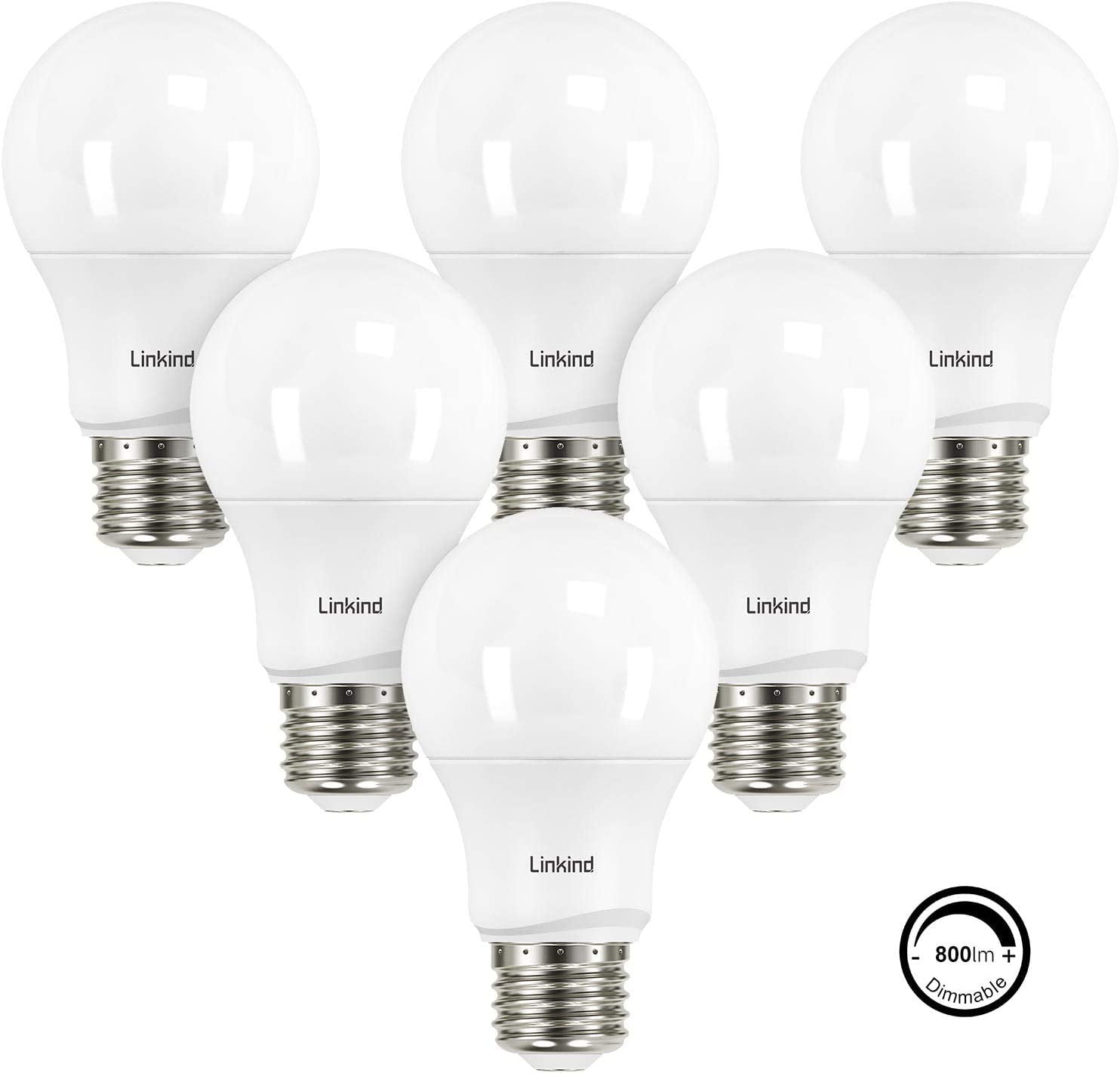 Viribright 60 Watt Replacement A19 LED Light Bulbs (12 Pack), 4000K ...