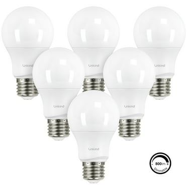 RRDWQ-A19 LED Bulbs 60 watt Equivalent, Cool White 4000K, E26 Medium ...