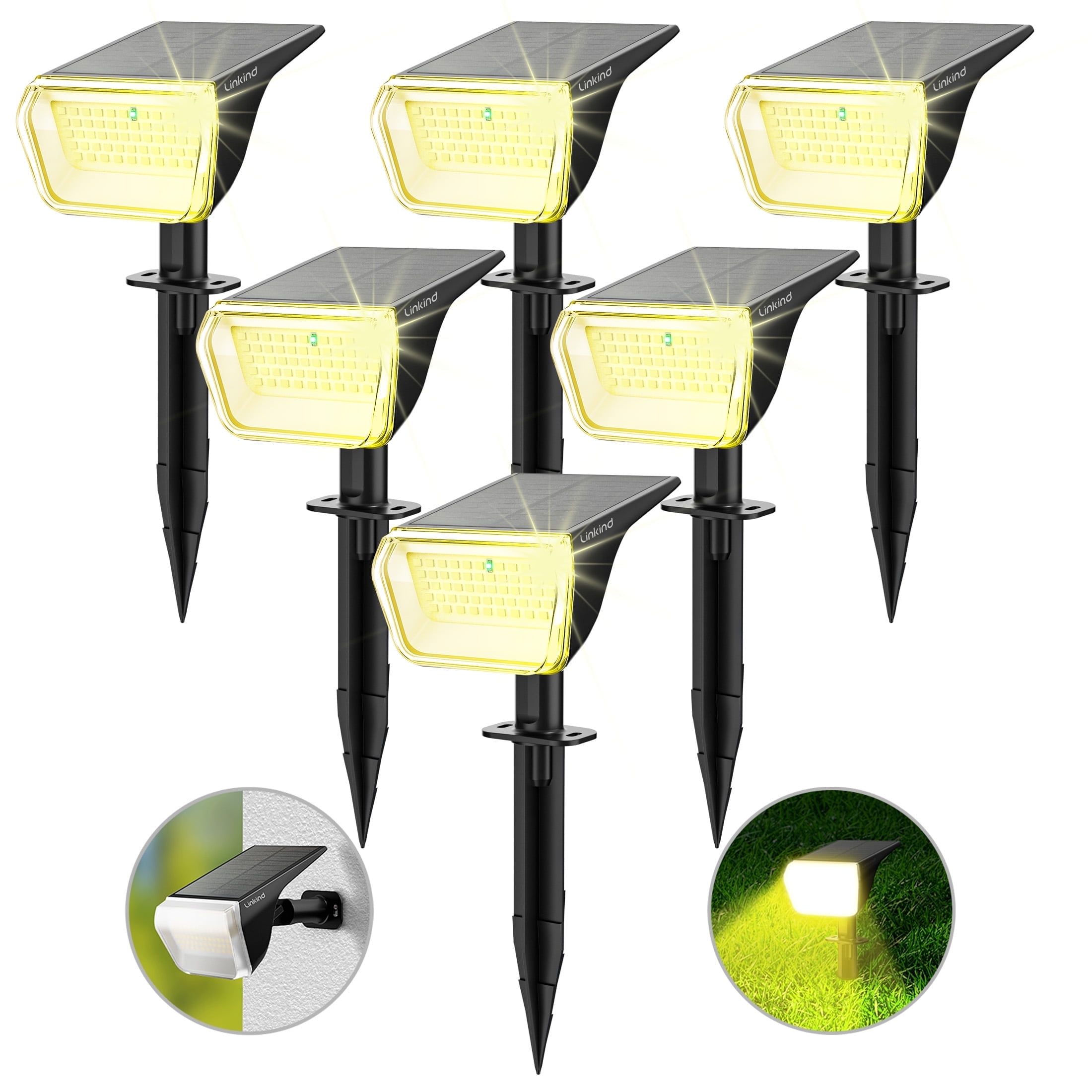 Free Shipping! Linkind Solar Lights Outdoor, 60 LEDs IP67 Waterproof ...