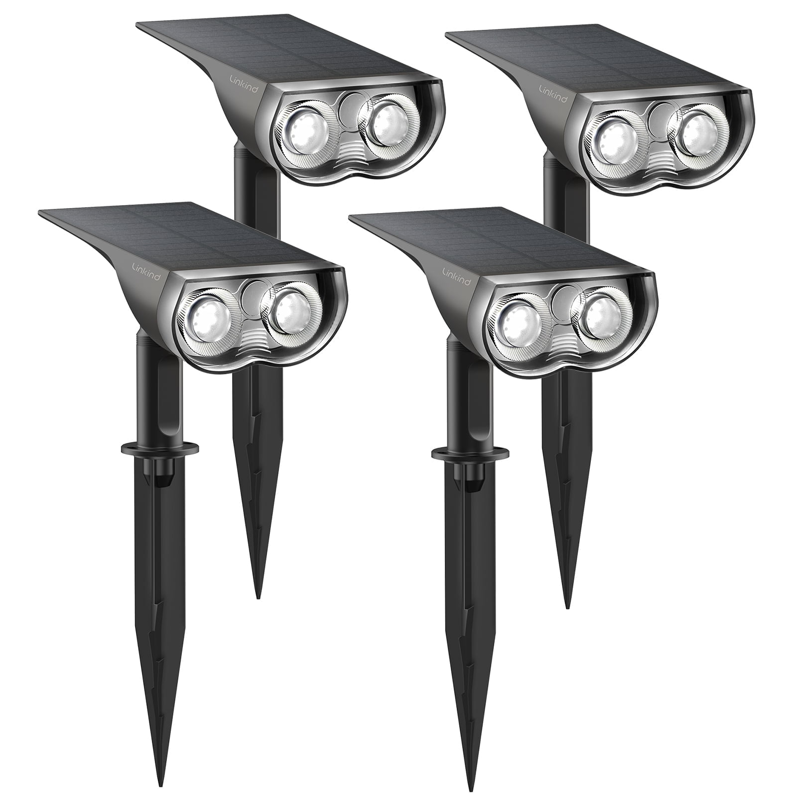 Linkind Solar Lights Outdoor 800LM Daylight White Garden Yard Driveway ...
