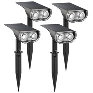 CHARKEE Outdoor Solar Lights,800LM 6500K Solar Powered LED Landscape ...
