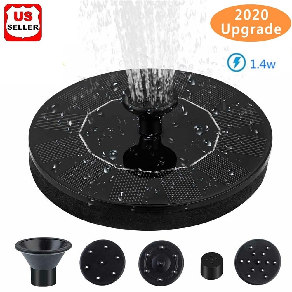 Outdoor Floating Solar Fountain with 4 Spray Pattern Heads for Bird ...