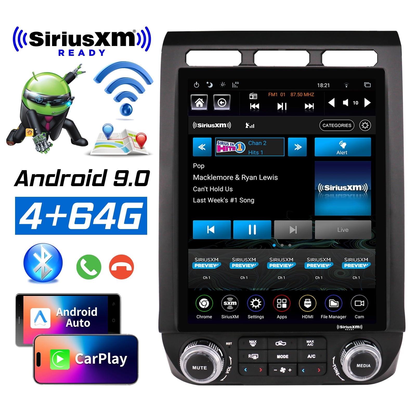 Linkswell GEN 5 T-Style 13'' Stereo, Touch Screen, Android GPS, Apple ...