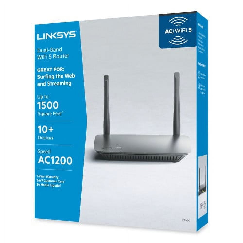 New LINKSYS AC1200 Dual-Band Wi-Fi Router, 5 Ports, Dual-Band 2.4 GHz/5 GHz,Each - Walmart.com