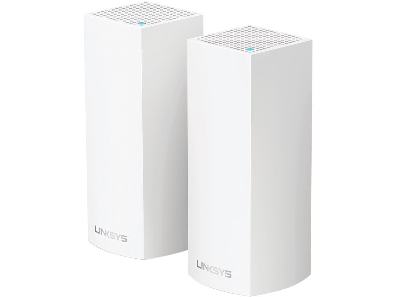 Linksys WHW0302 Velop Wireless AC-2200 Tri-Band Whole Home Mesh Wi-Fi System, White 2 Pack ...