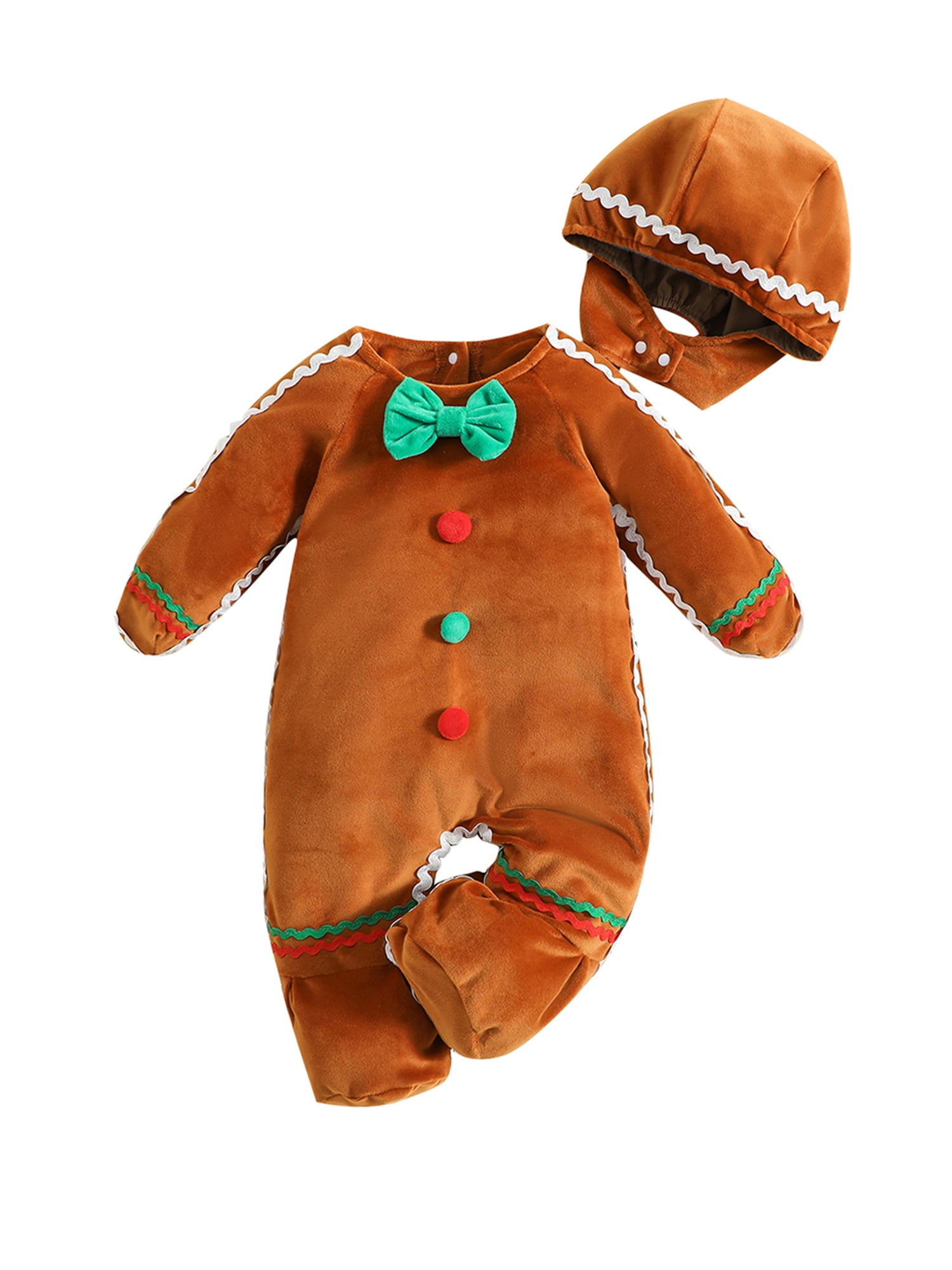 Linlinchuli Newborn Gingerbread Costume Toddler Baby Ginger Bread ...