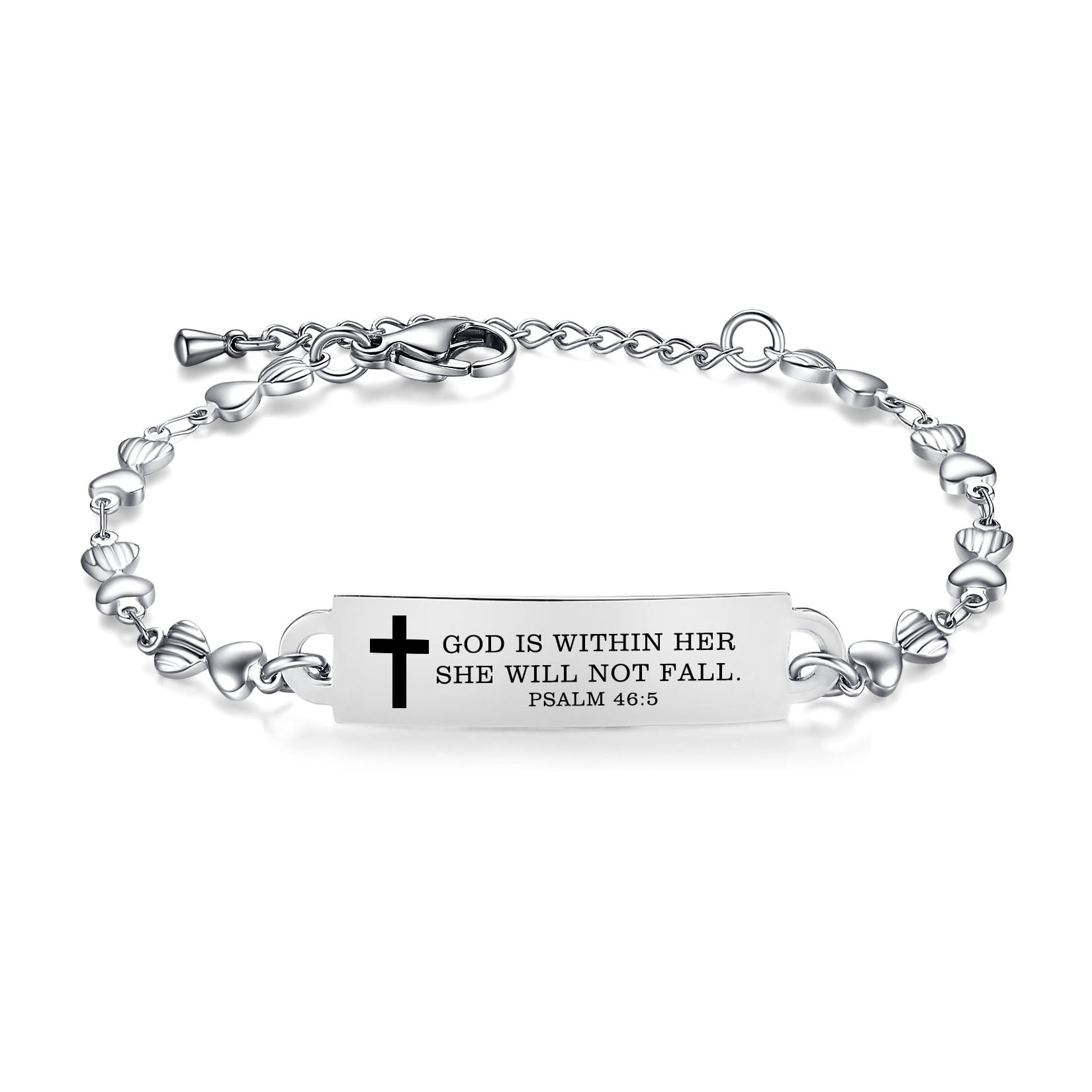 Linnalove Bible Verse Bracelets,Christmas Gift -Adjustable Stainless ...