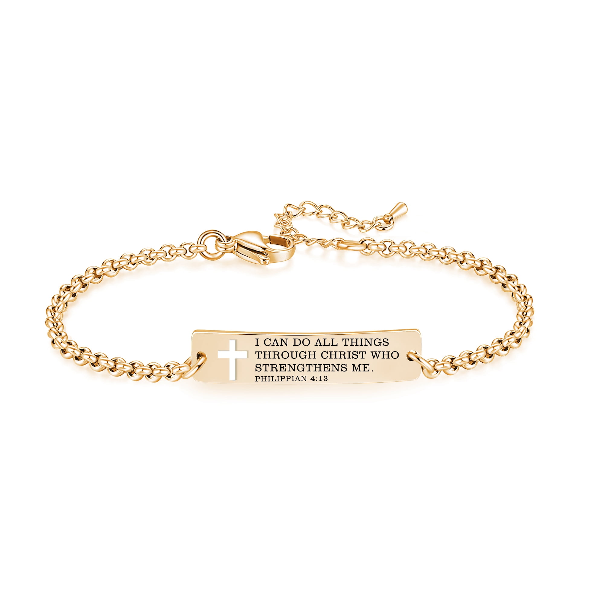 Linnalove Bible Verse Bracelets,Christmas Gift -Adjustable Stainless ...