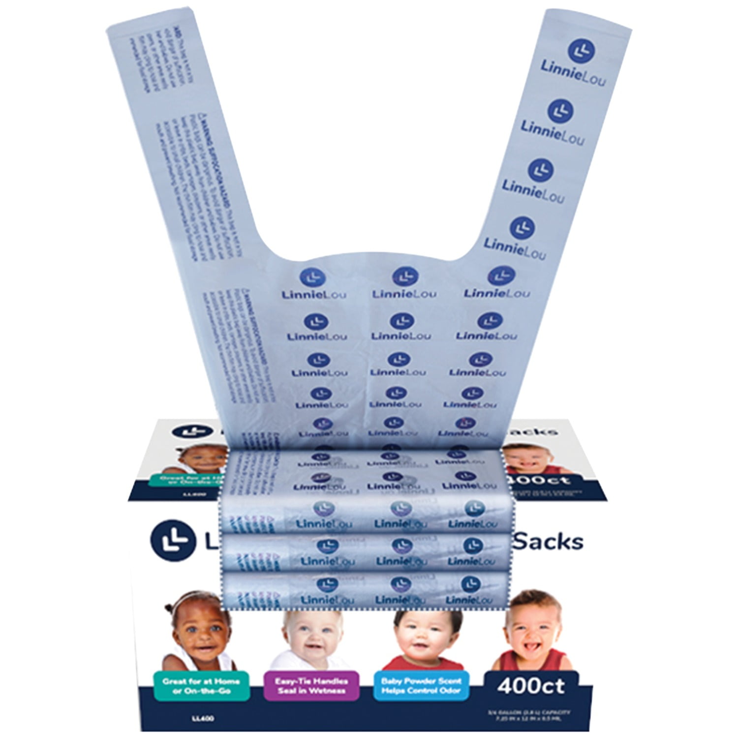 Linnielou LL400 Disposable Diaper Sacks (400 Count) - Walmart.com