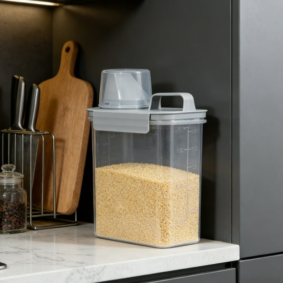 Linnome Clear Airtight Food Storage Container With Lids Plastic ...