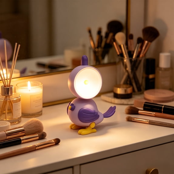 Linnome Little Bird Nightlight Cute Magnetic Gooseneck Eye Protection ...