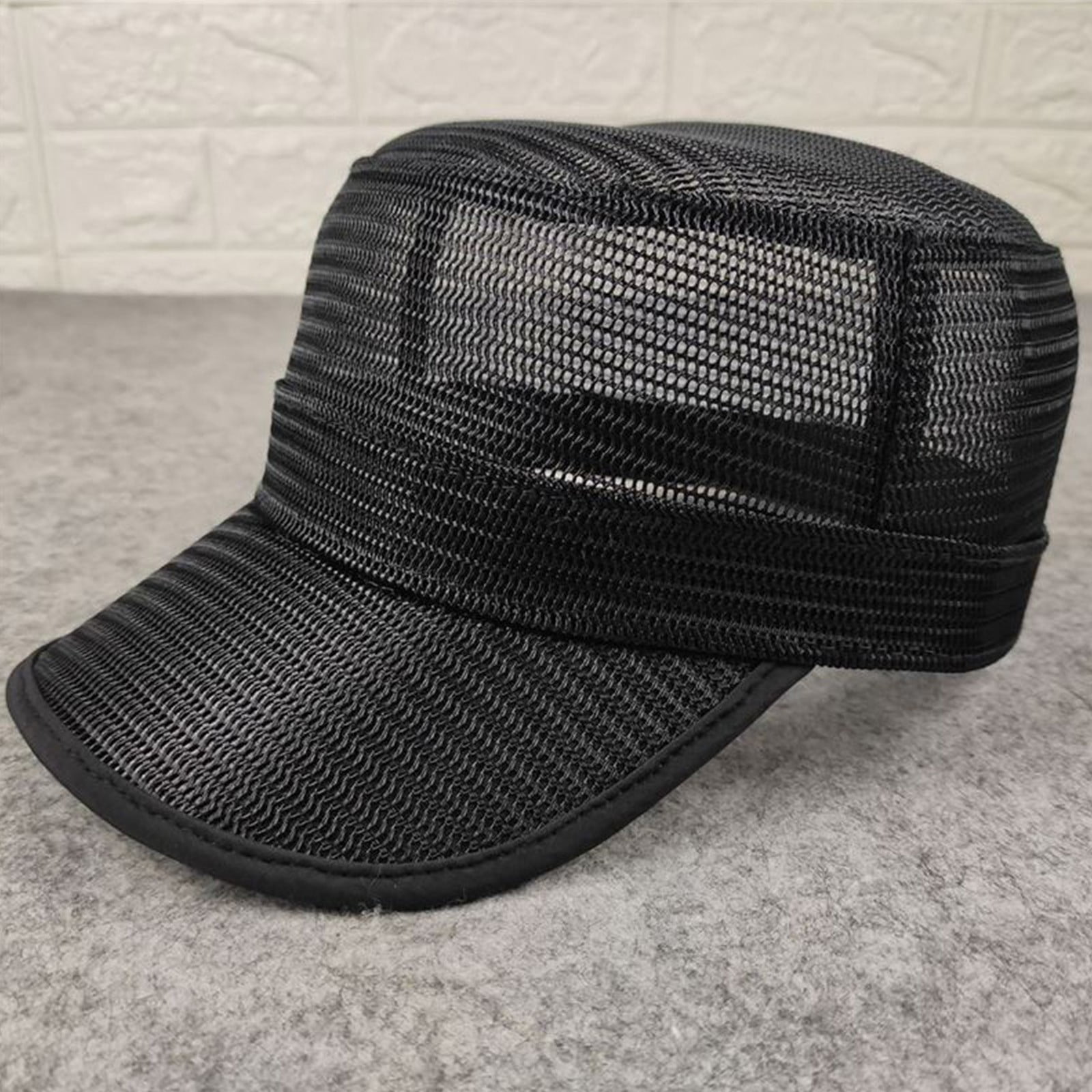 Linnome Net Hat Big Head Circumference Flat Top Hat Sealed Hat Casual And Fashionable Men's Hat ...