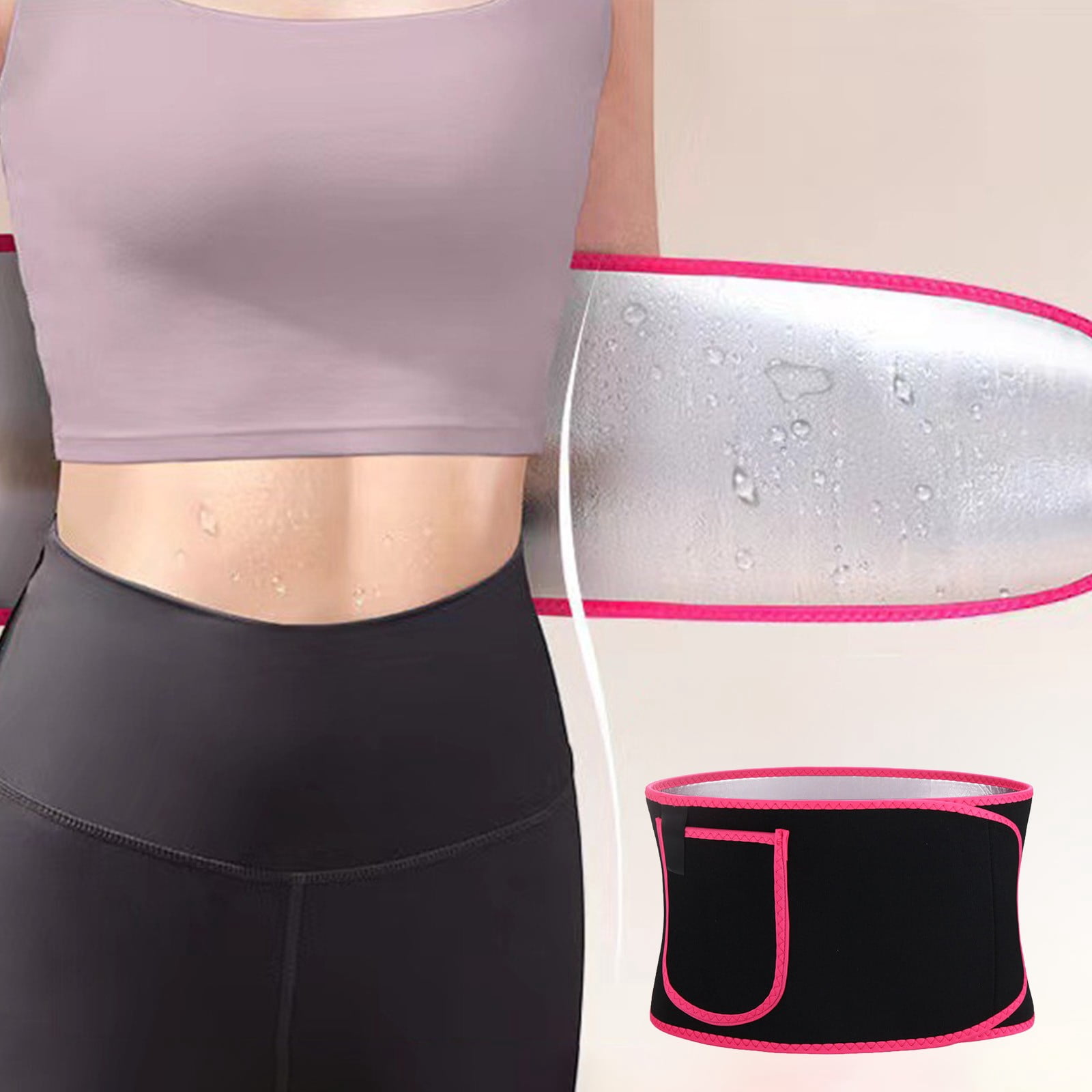 Linnome Pack of 1 Waist Trainer & Trimmer Belt, Sweat Band Slimming for ...