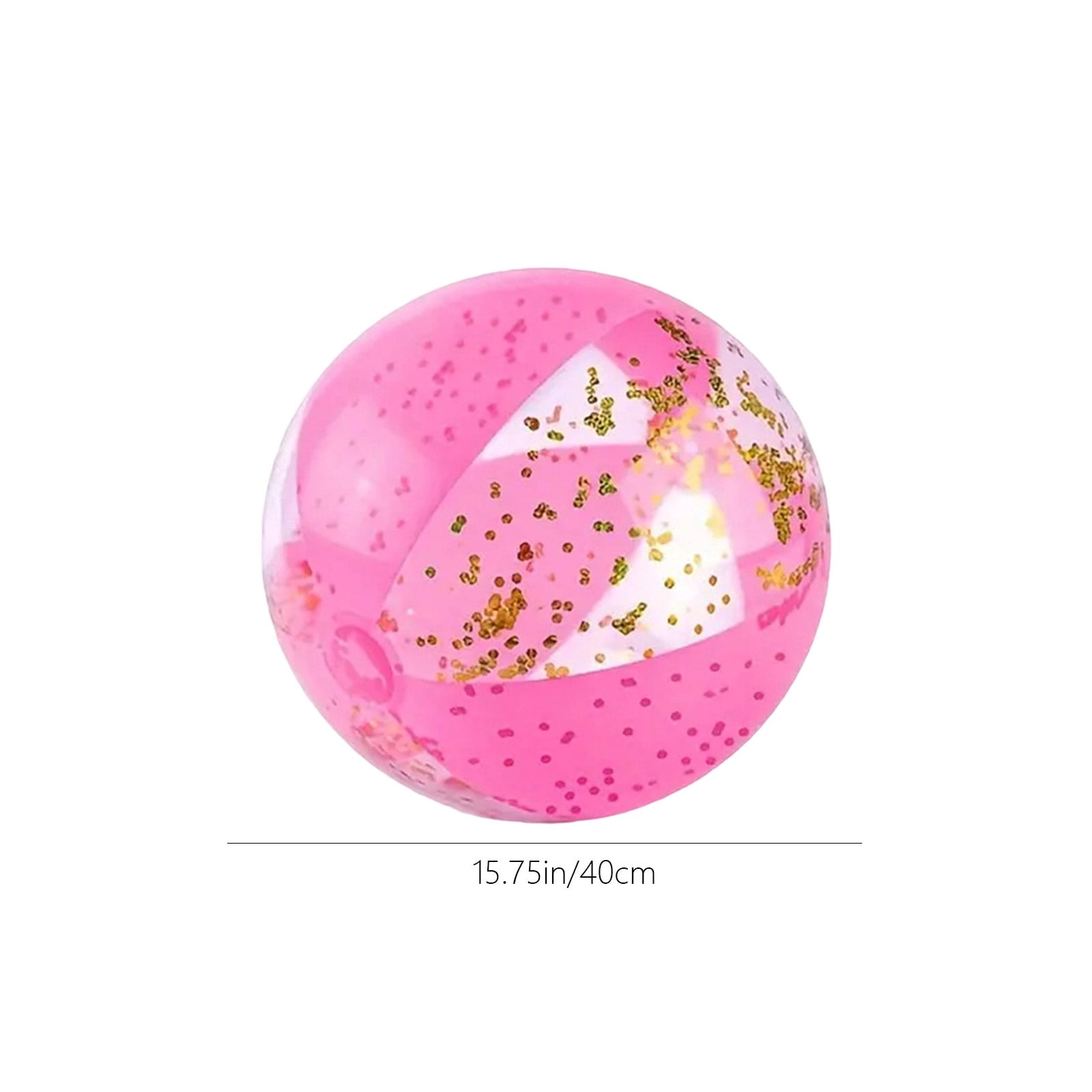 Linnome Pack of 4 Glitter Beach Ball Inflatable Beach Balls Gold ...