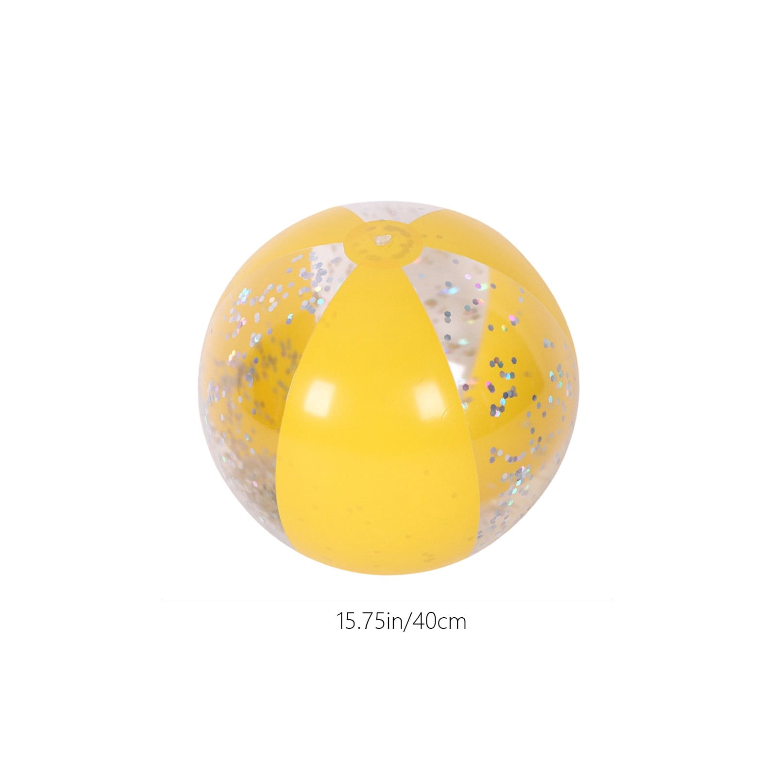Linnome Pack of 4 Glitter Beach Ball Inflatable Beach Balls Gold ...