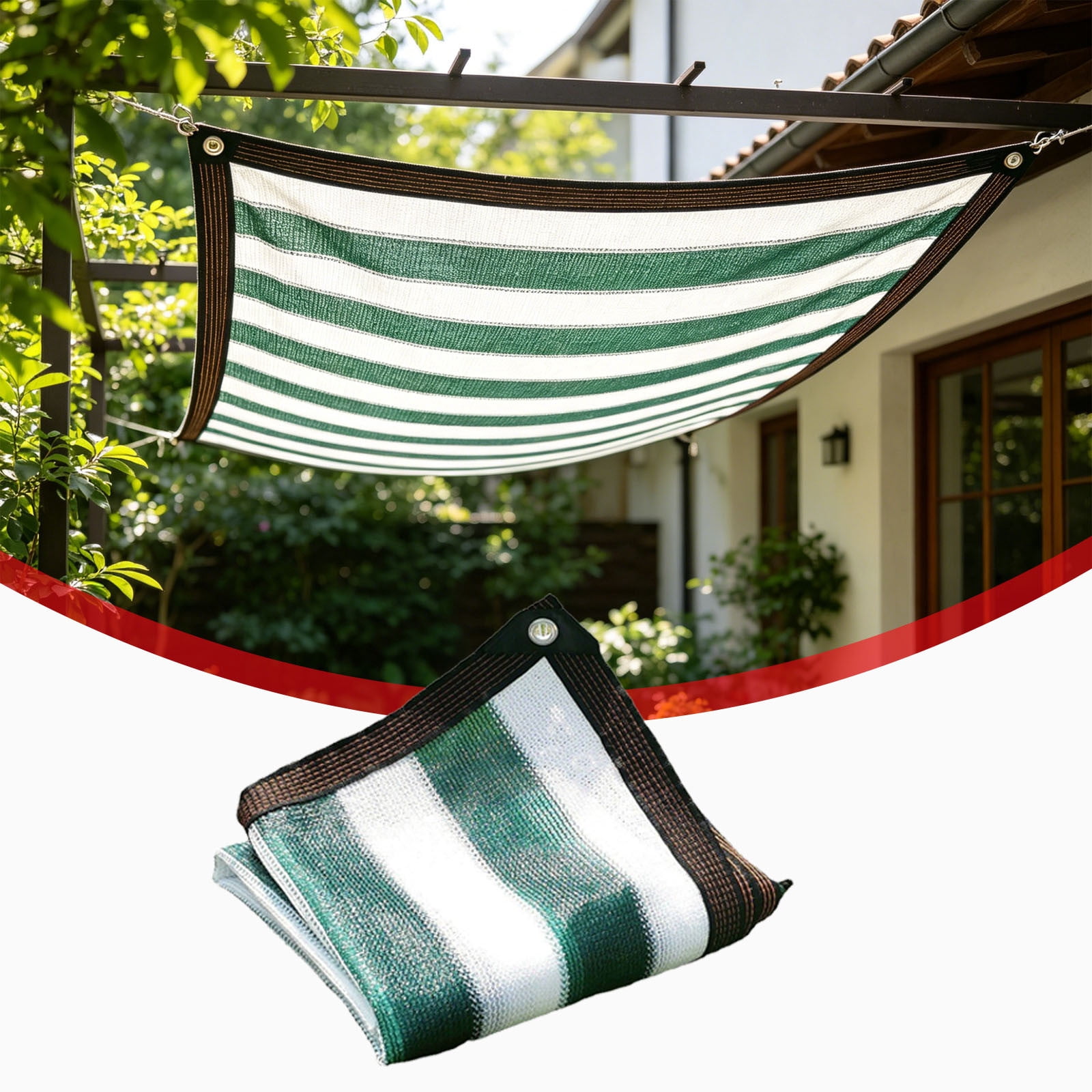 Linnome Sun Shade Outdoor Swimming Pool Sun Awning Protection Rectangle ...