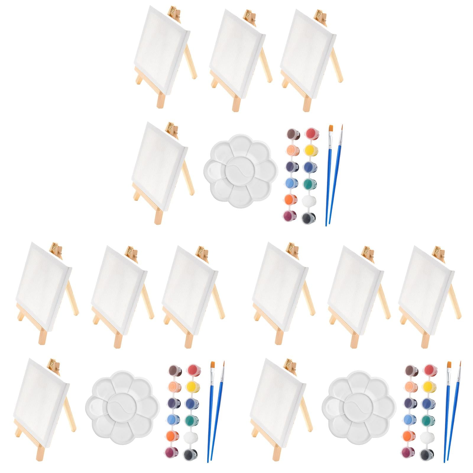 Linnyunggg Mini Easel Easel Set 23 Piece Children Beginners Acrylic Oil ...
