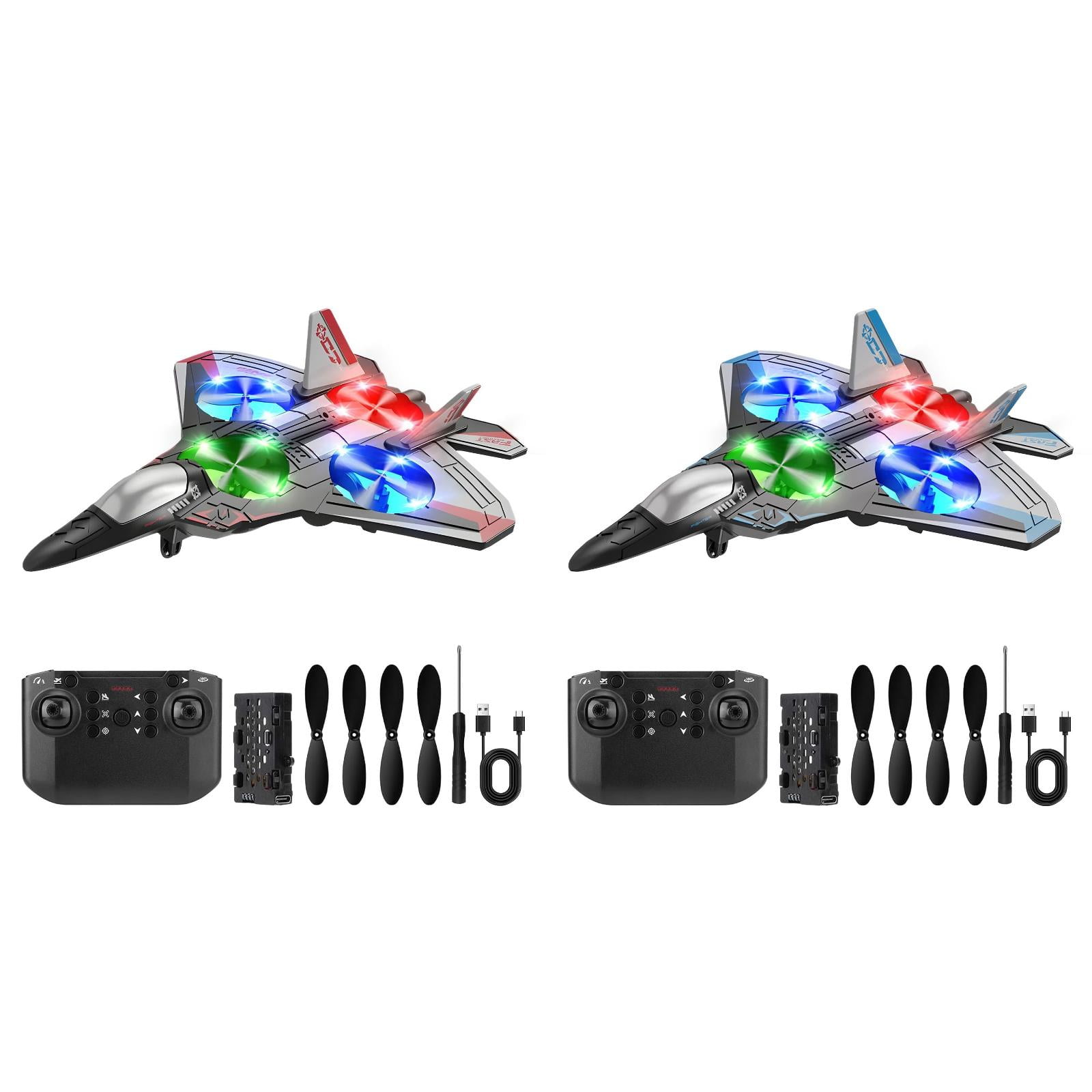 Linnyunggg Remote Control Aircraft Fixed Wing Aircraft Model RC Aircraft Toy 360° Remote Control ...