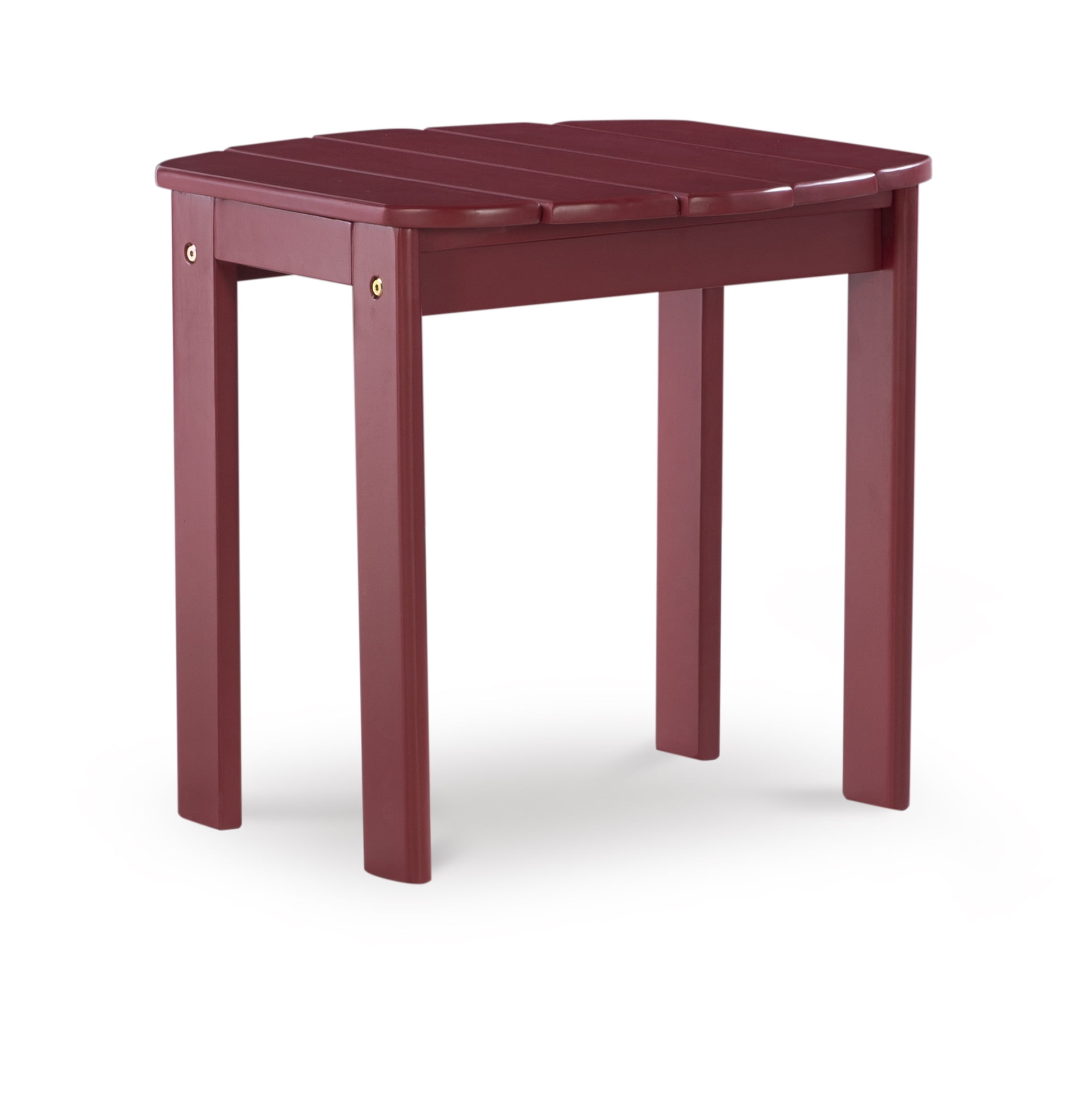 Linon Adirondack Sturdy Solid Acacia Wood Outdoor Side Table in Red ...