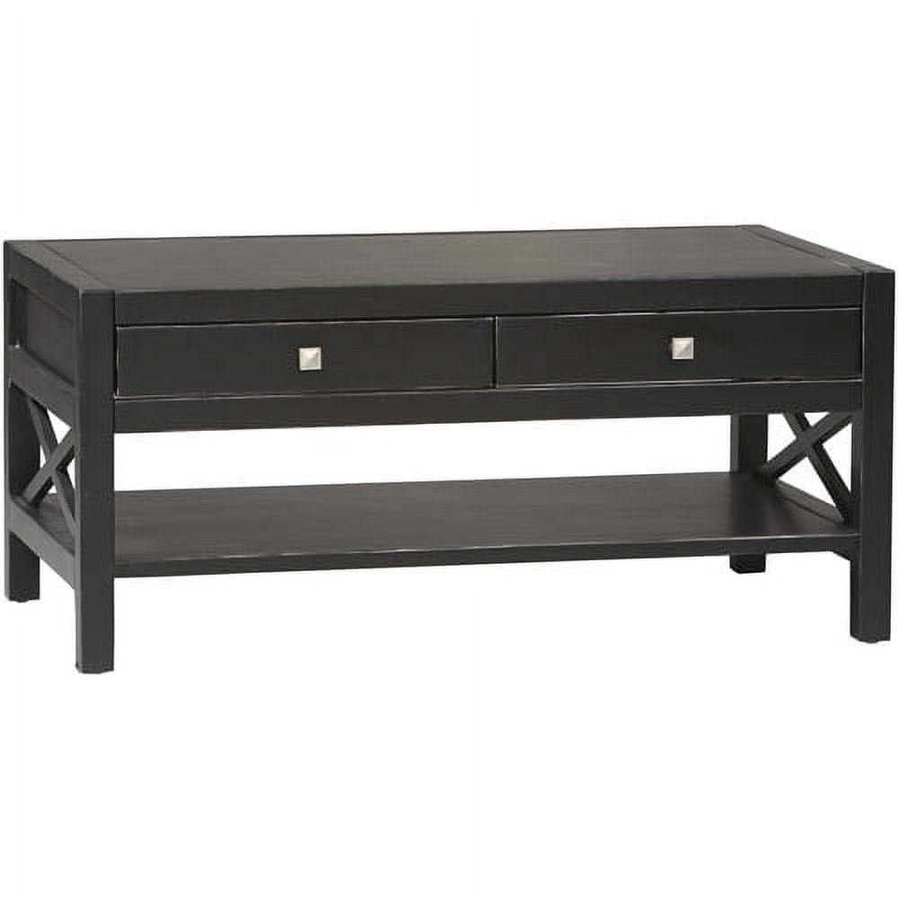Linon Anna Collection Coffee Table, Antique Black, 20 inches High ...