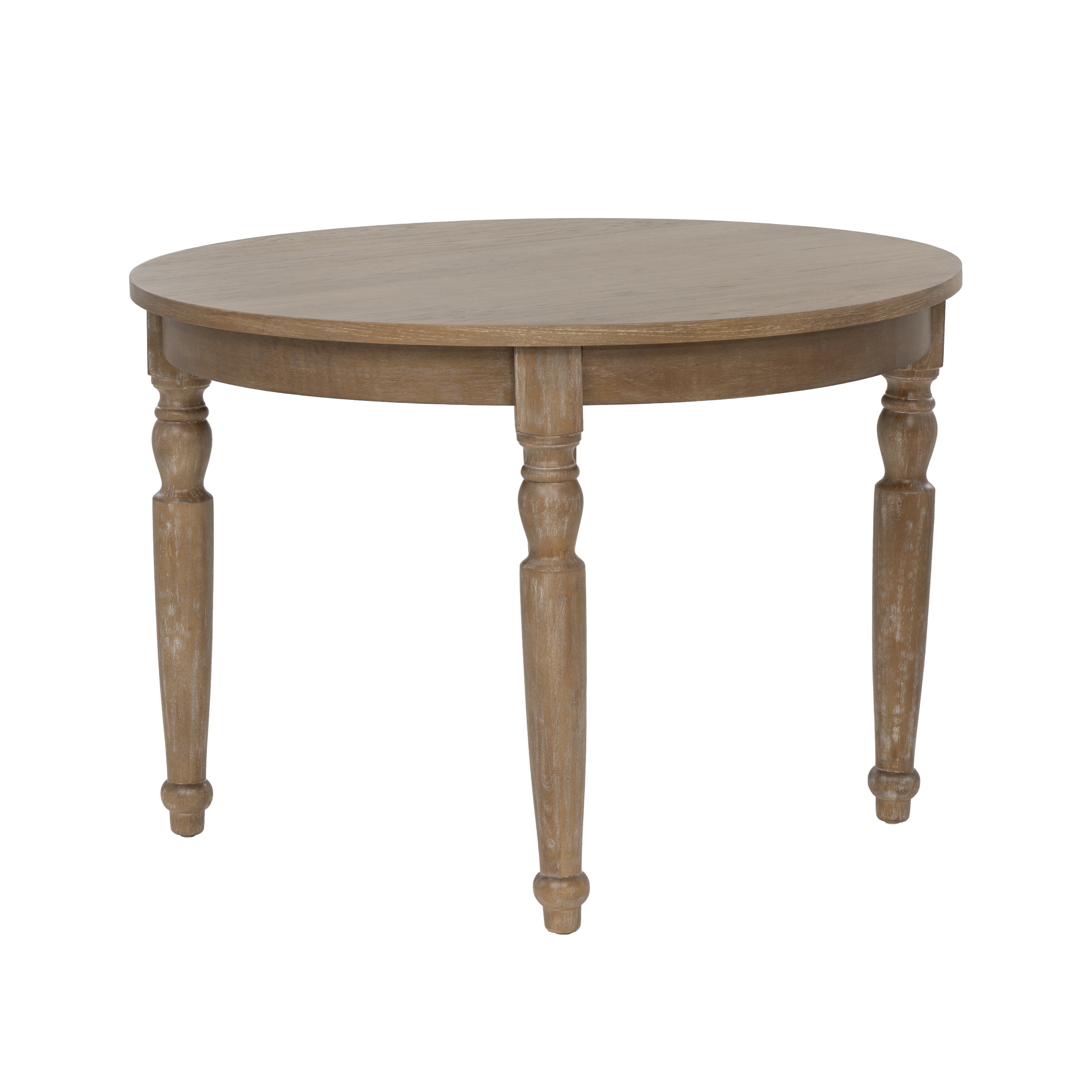 Linon Anthem 42" Round Rustic Dining Table with Turned Legs - Walmart.com