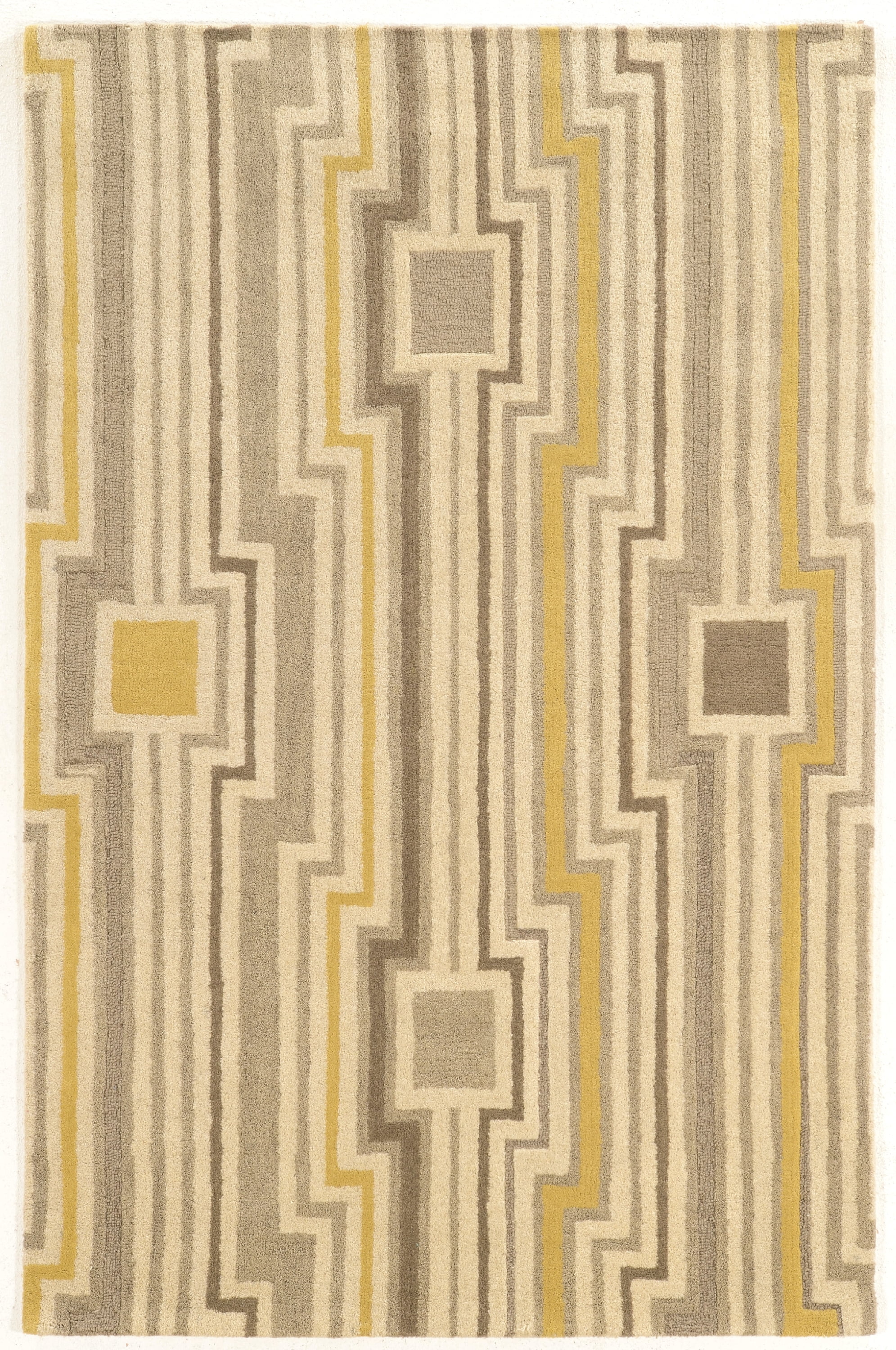 Linon Aspire Board Hand Tufted Wool 5'x8' Rug in Gray - Walmart.com