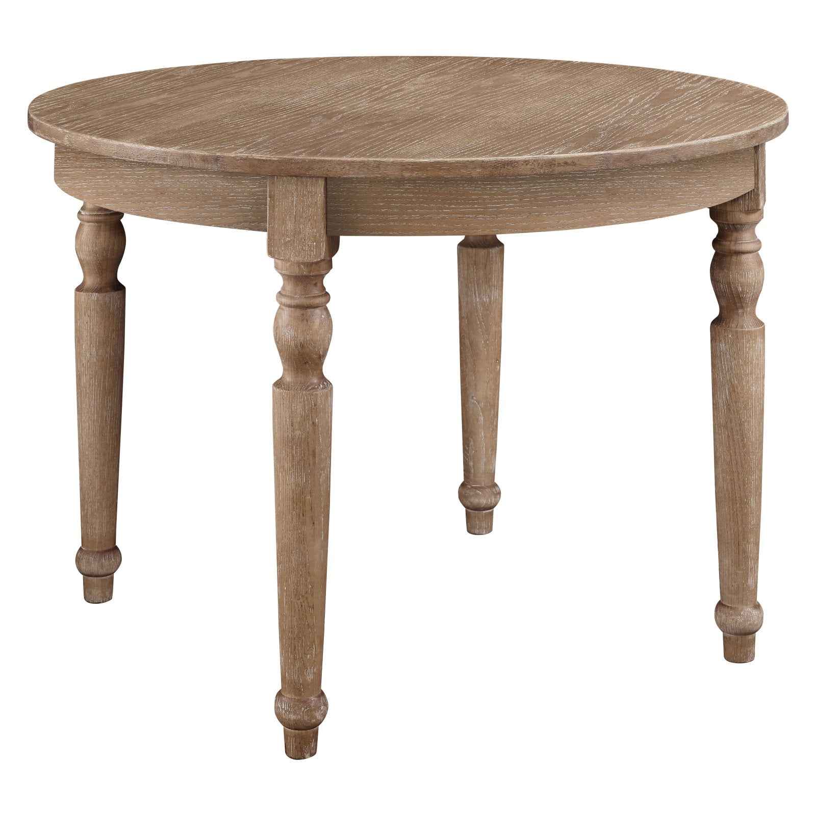 Linon Belfort Round Table, Dark Natural Brown, 30 inches Tall - Walmart.com