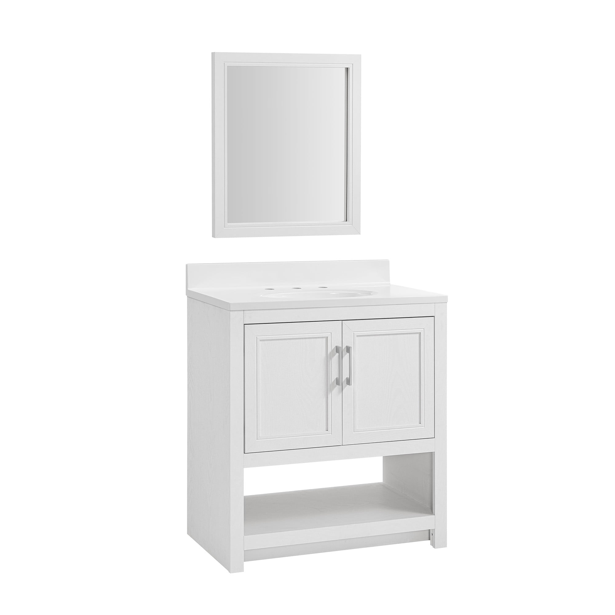 Linon Blakely White Ash 31 inch Vanity with Mirror - Walmart.com