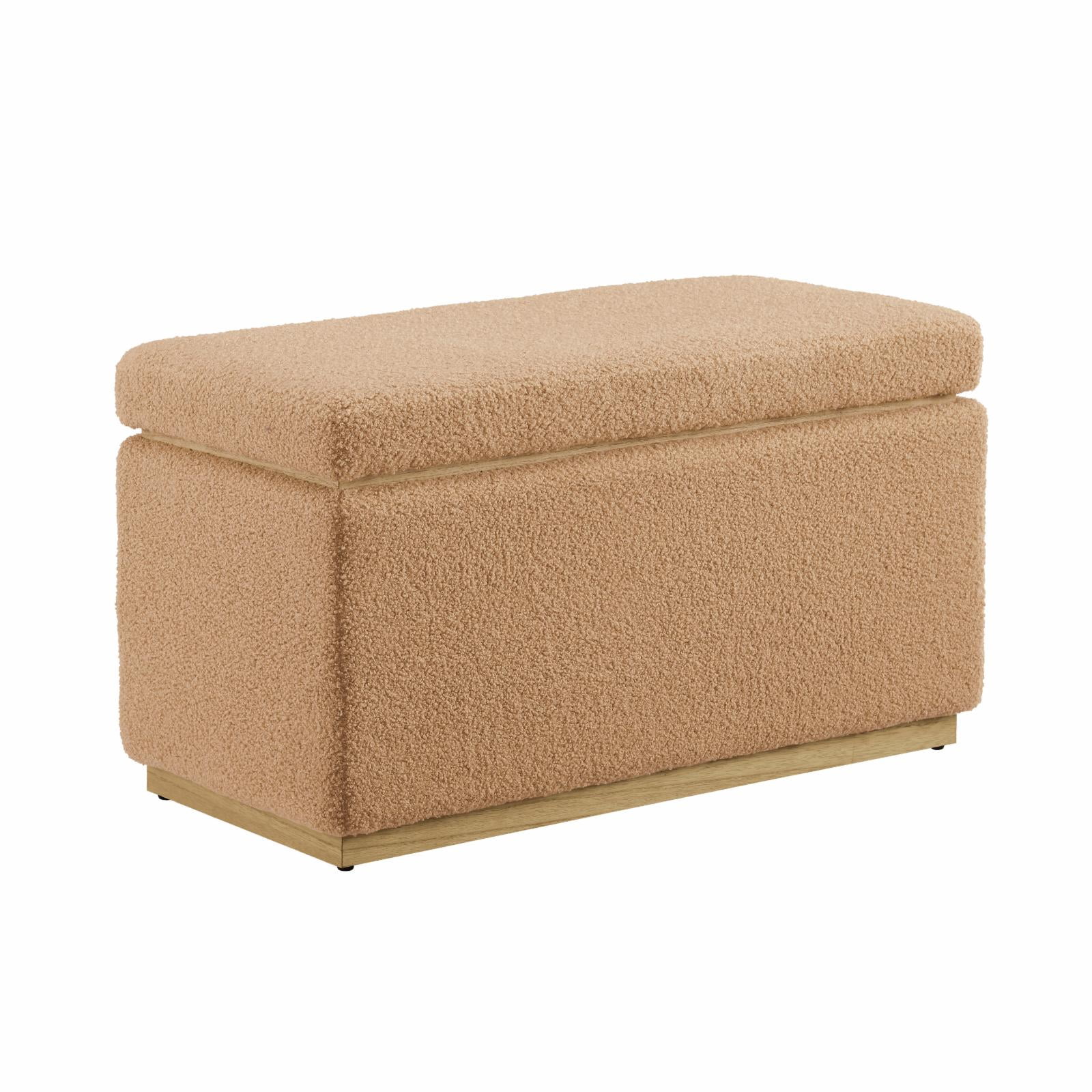 Linon Blanche Rectangle Storage Ottoman - Black Faux Leather - Walmart.com